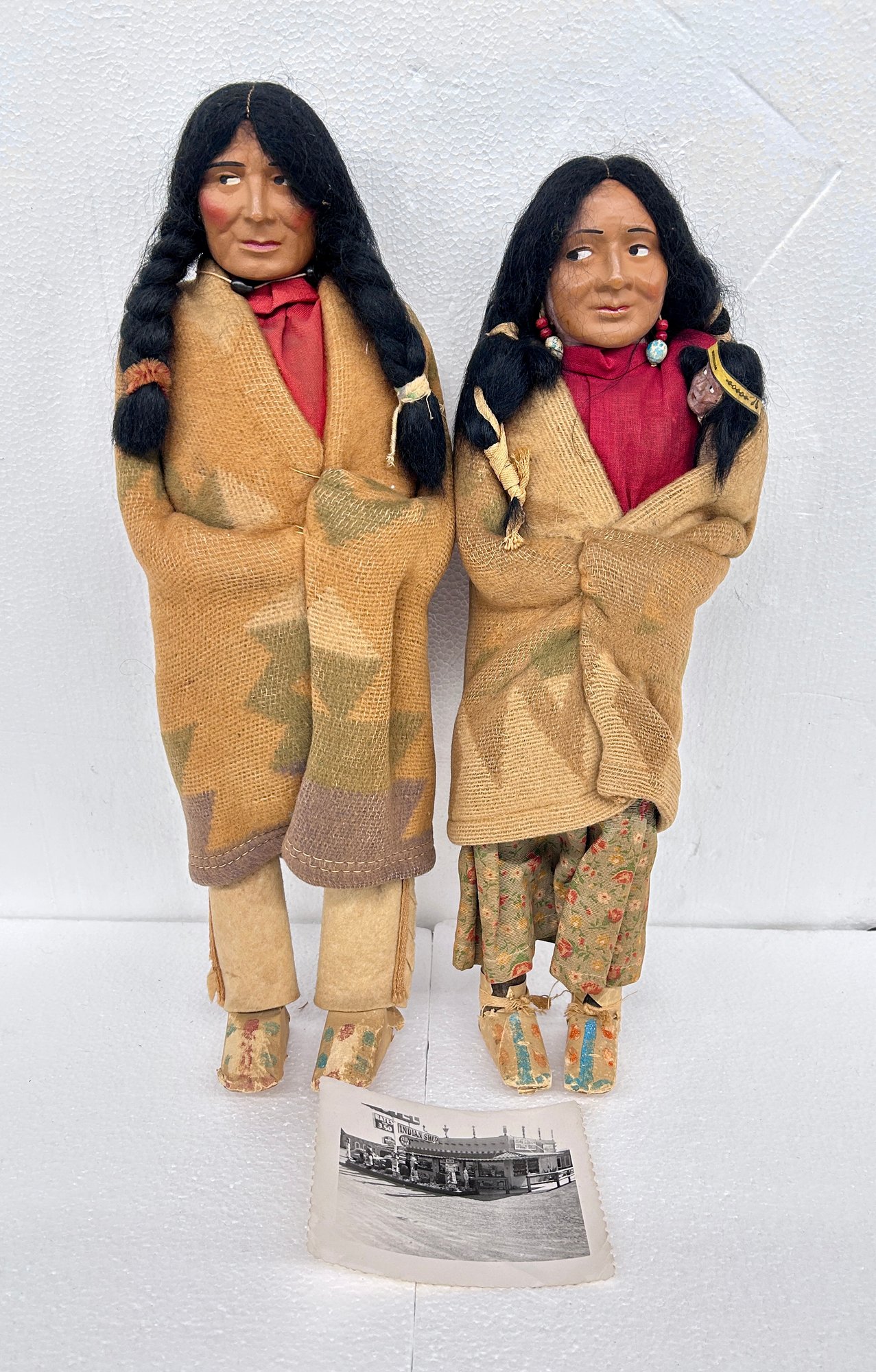 Two Native American Dolls - 17 Inch #5508 | Auctionninja.com