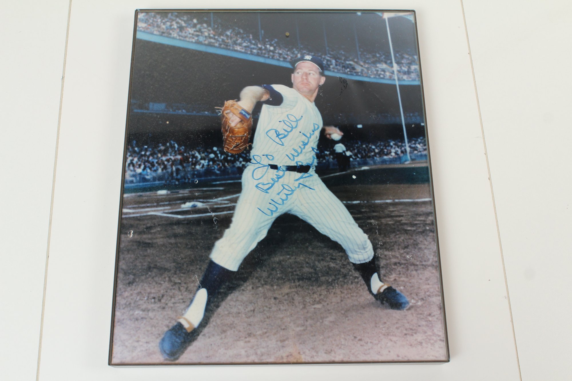 New York Yankees Baseball Player HOF #16 Whitey Ford Signed Photo 1950 ...