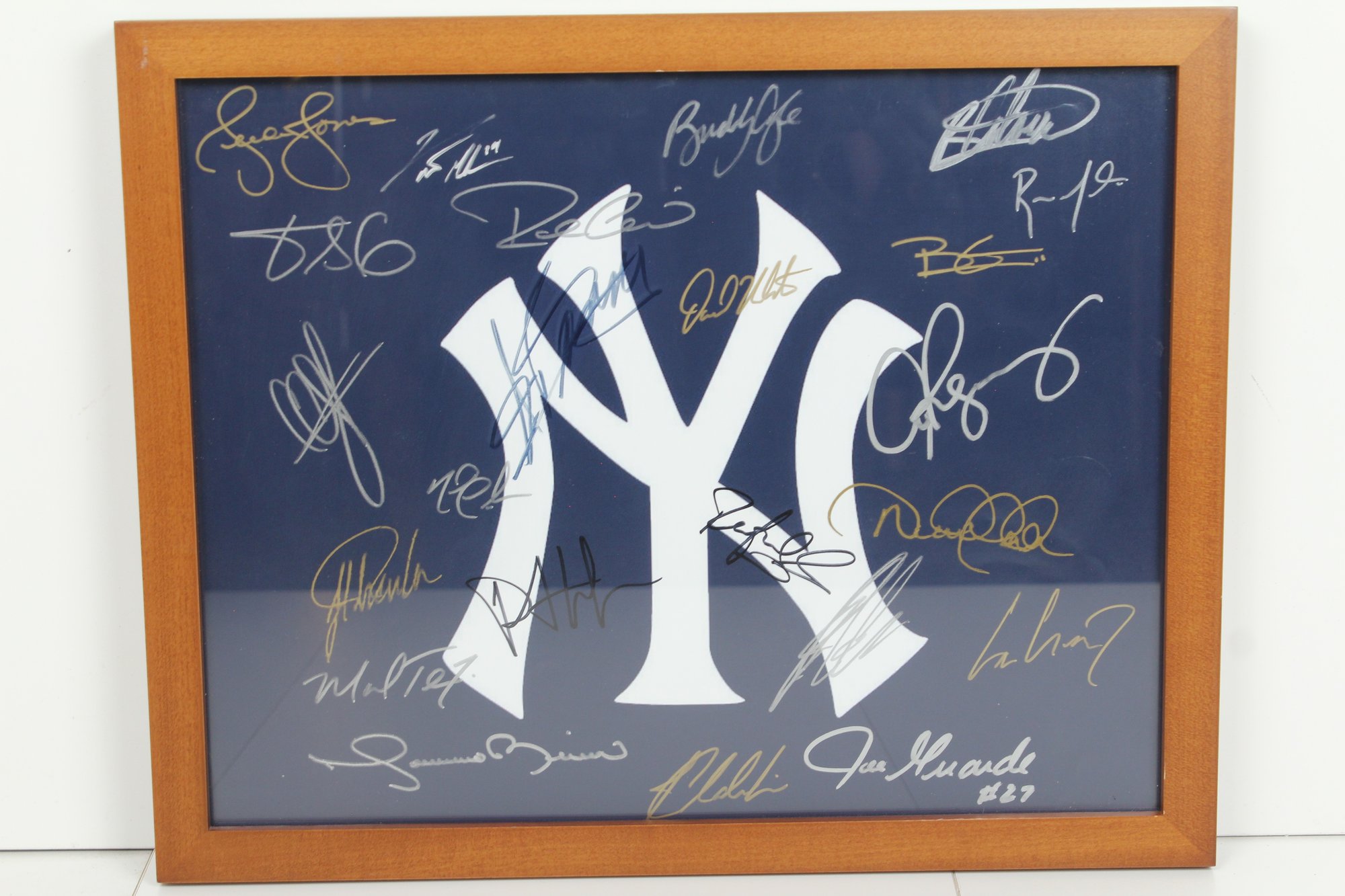 Autographed New York Yankees Poster - 23 Signatures From 2011 NY ...