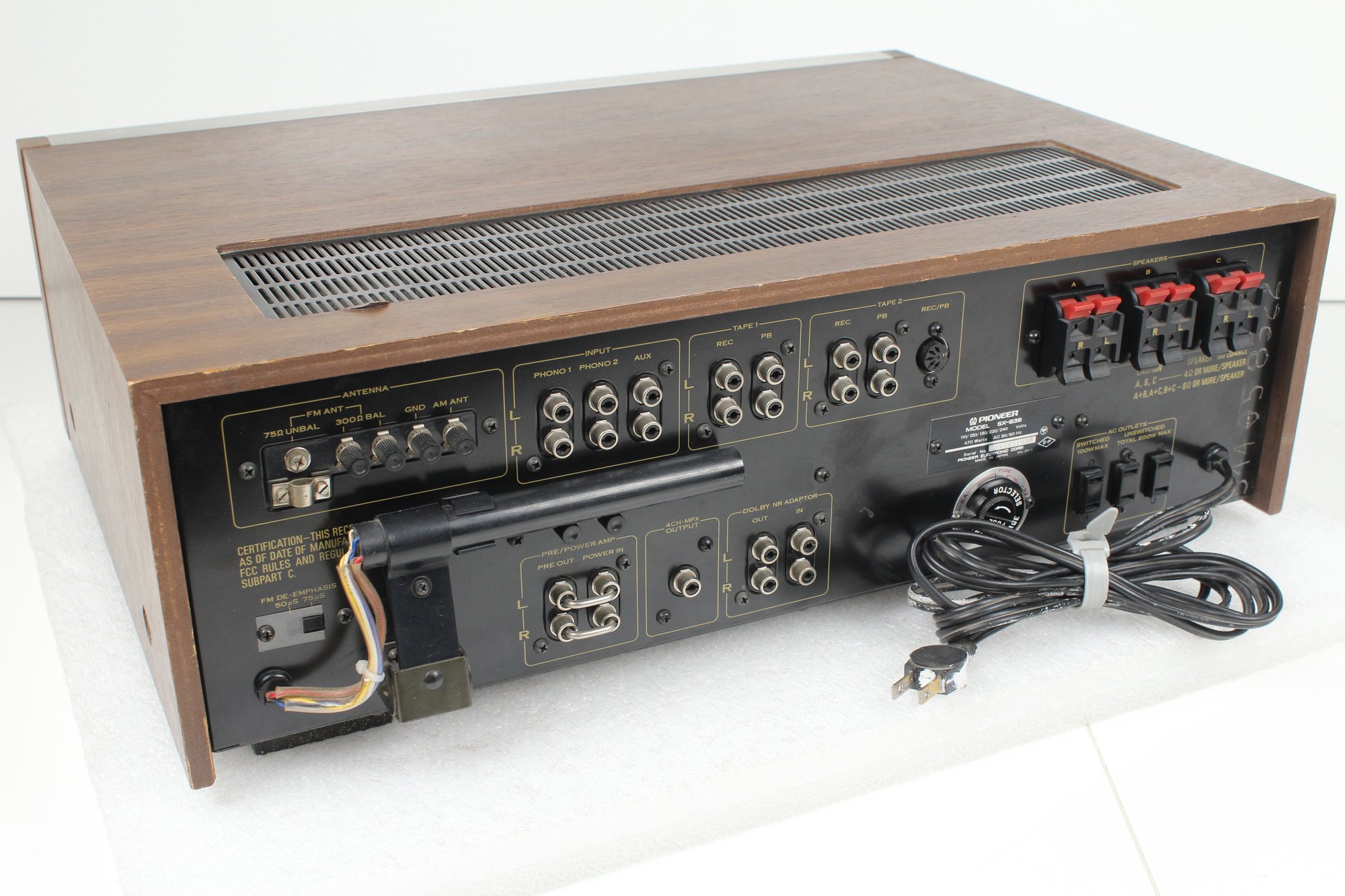 Vintage Pioneer SX-939 Stereo Receiver - No Shipping #5778 ...
