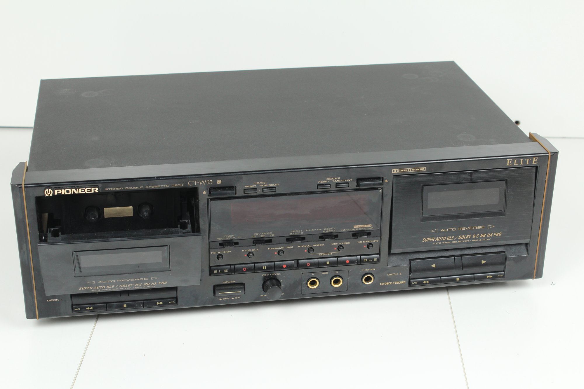 Vintage Pioneer Elite CT-W53 Double Cassette Deck Tape Player #1838 ...