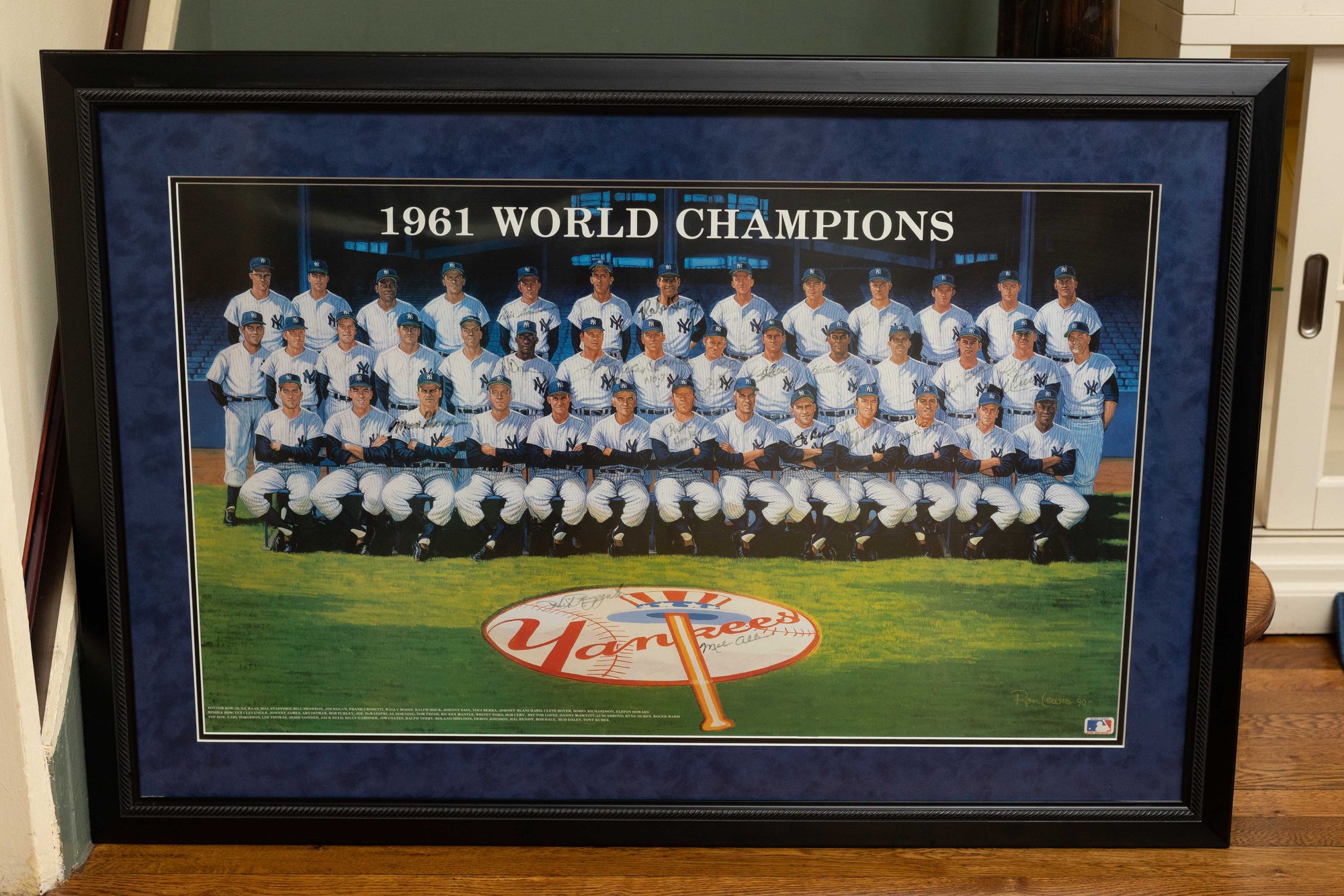 1961 New York Yankees World Champions Team Autographed Poster By Ron ...
