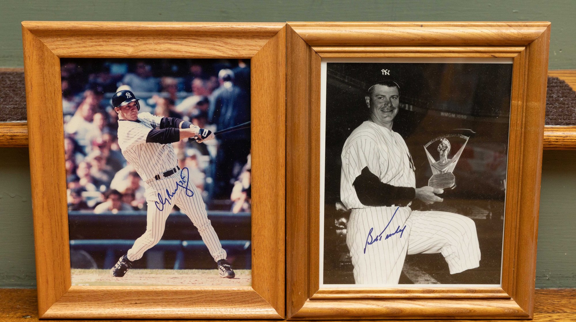 Autographed Photos Of New York Yankees Legends - Clay Bellinger& Bob ...