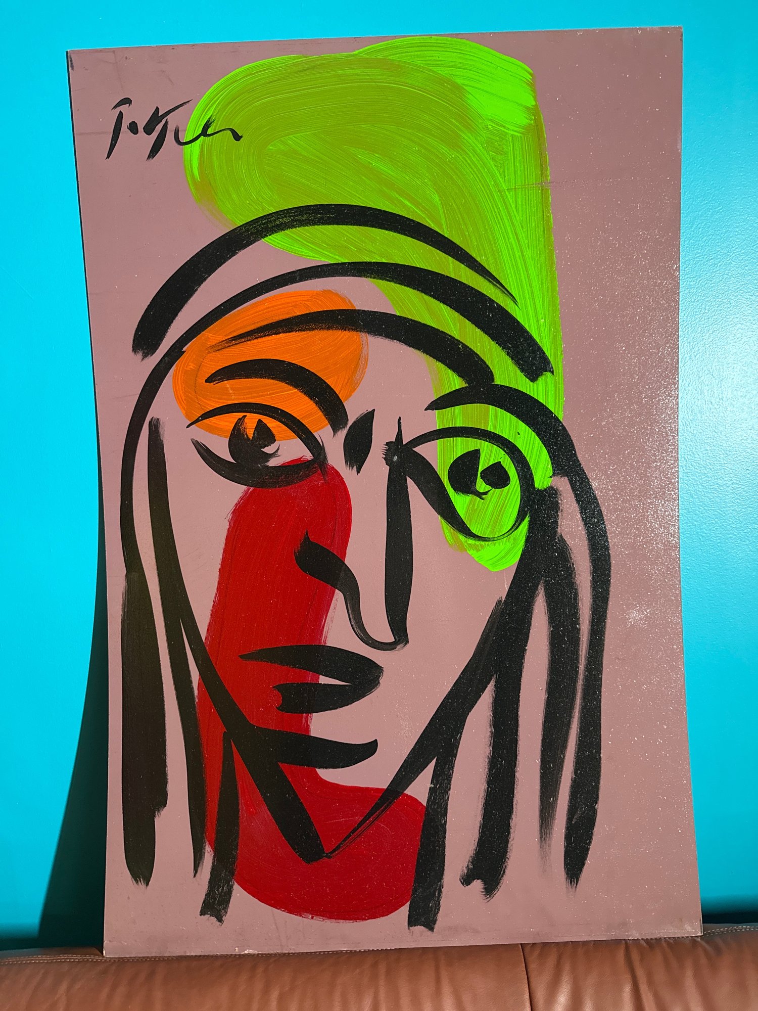 A Bold Peter Robert Keil Portrait, Energized By Vivid Red And Neon ...