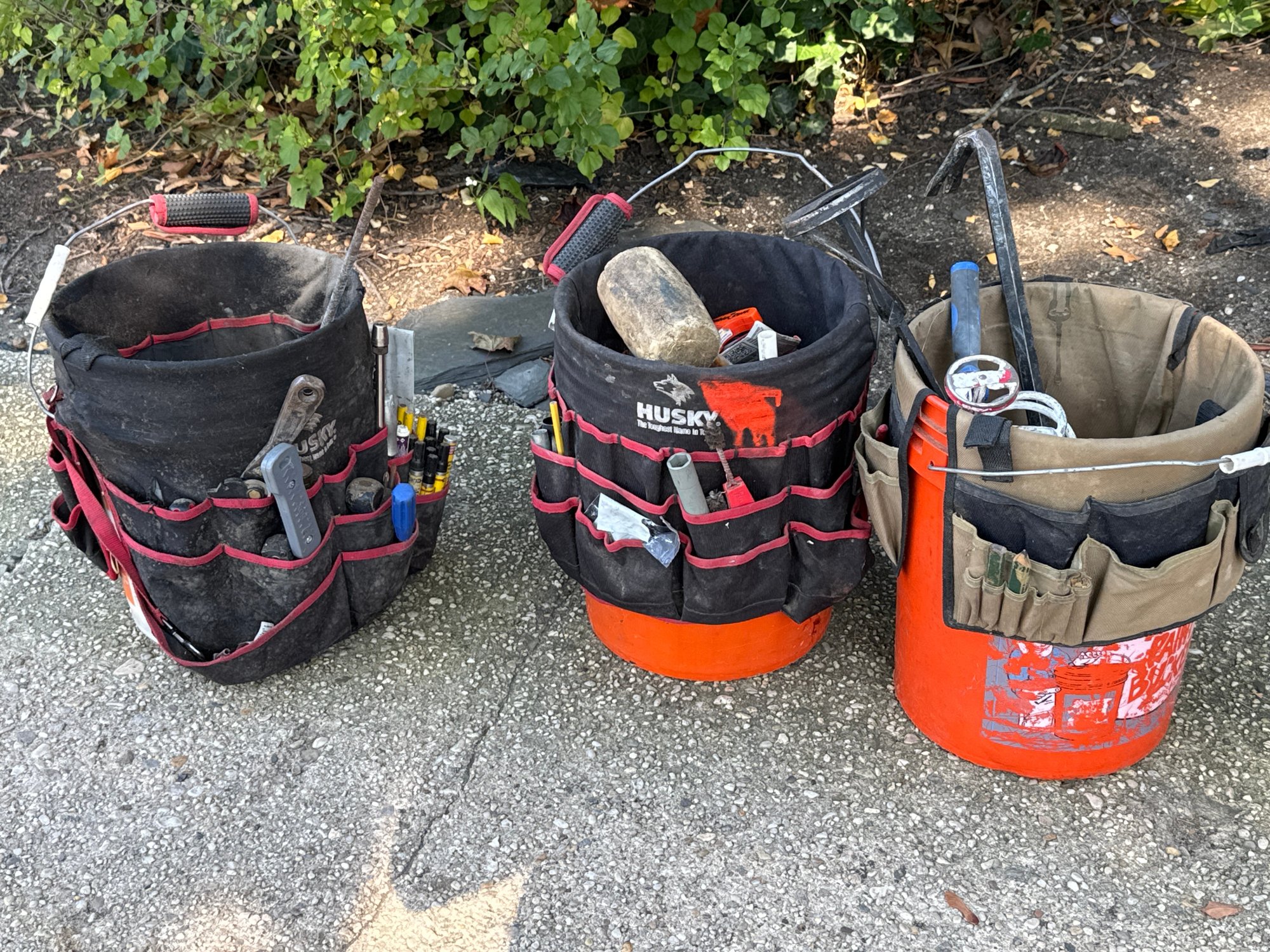 3 Loaded Husky Tool Buckets #19882 | Auctionninja.com