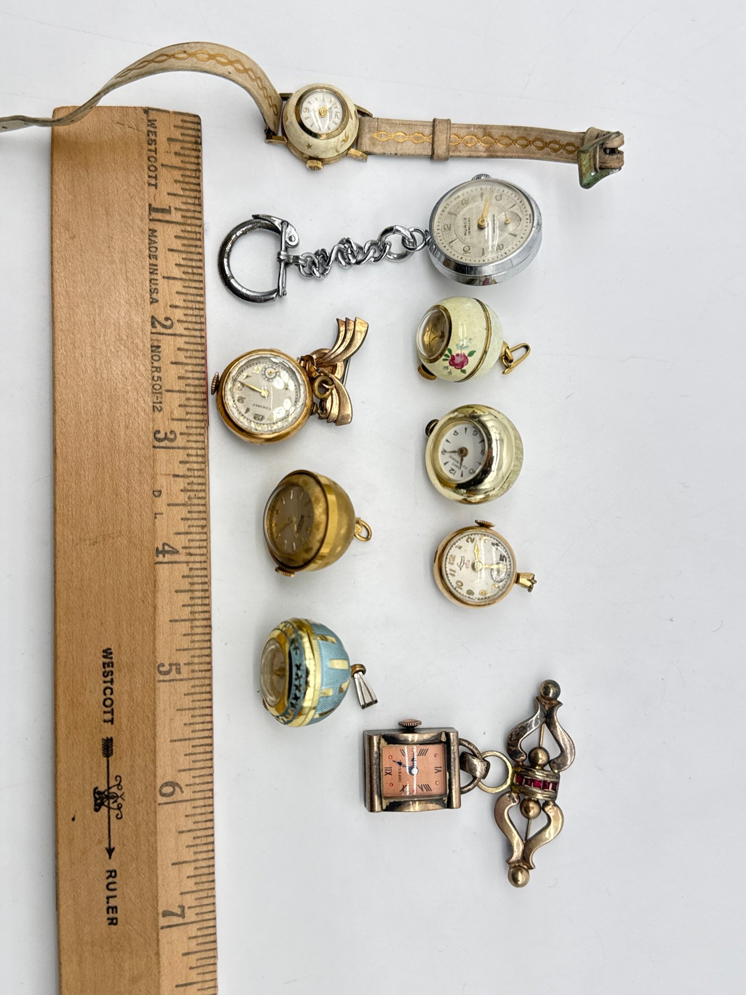 Antique & Vintage Ladies Miniature Watch Collection 9 Pieces Including ...