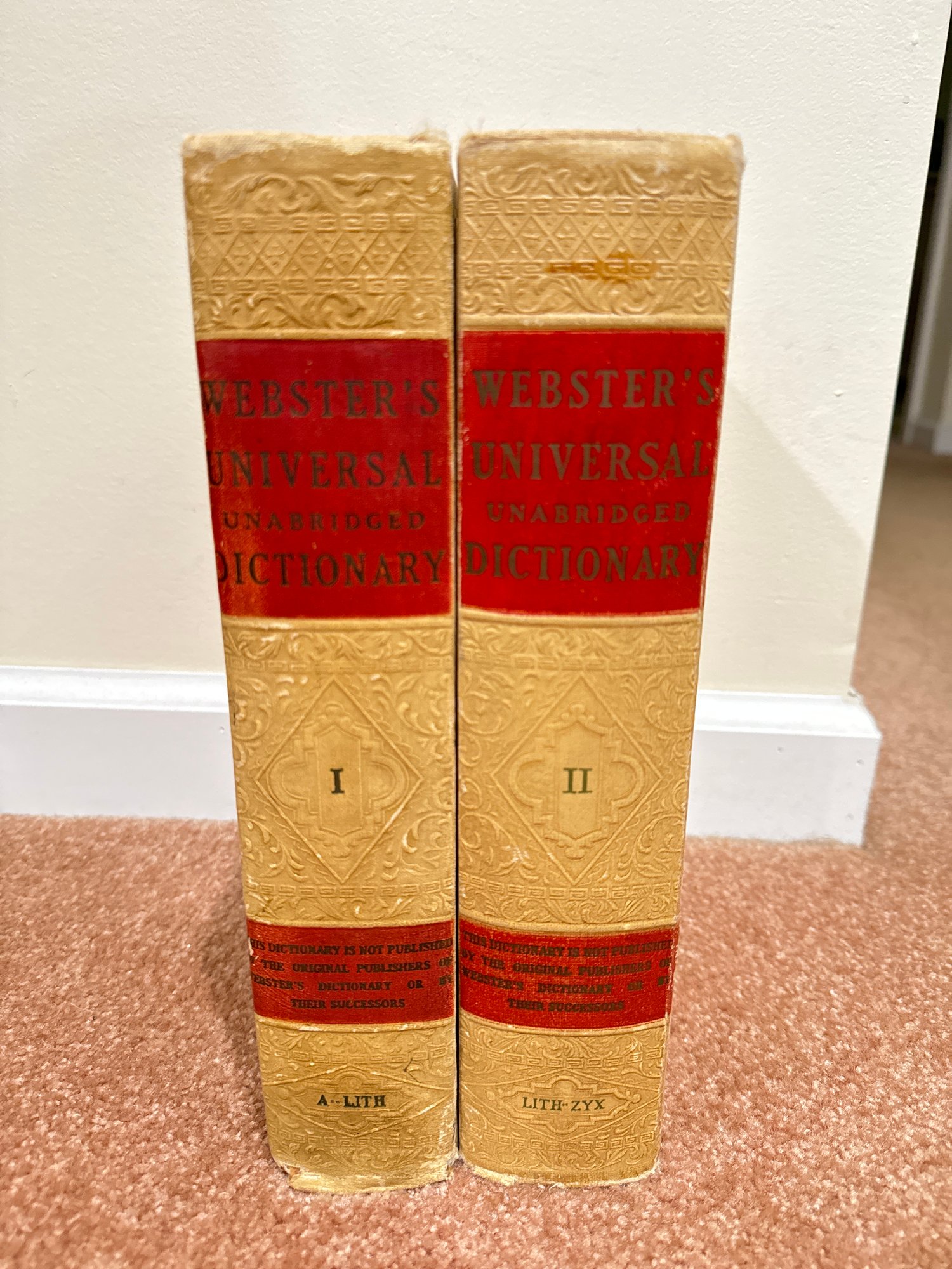 Vintage 1937 Websters Universal Dictionary Set - 2 Volumes -see All ...
