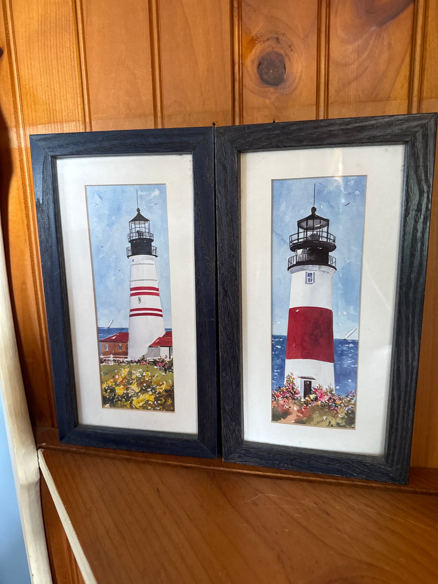 J Andrew Lighthouse Print " White Lighthouse With Red Stripes Day ...