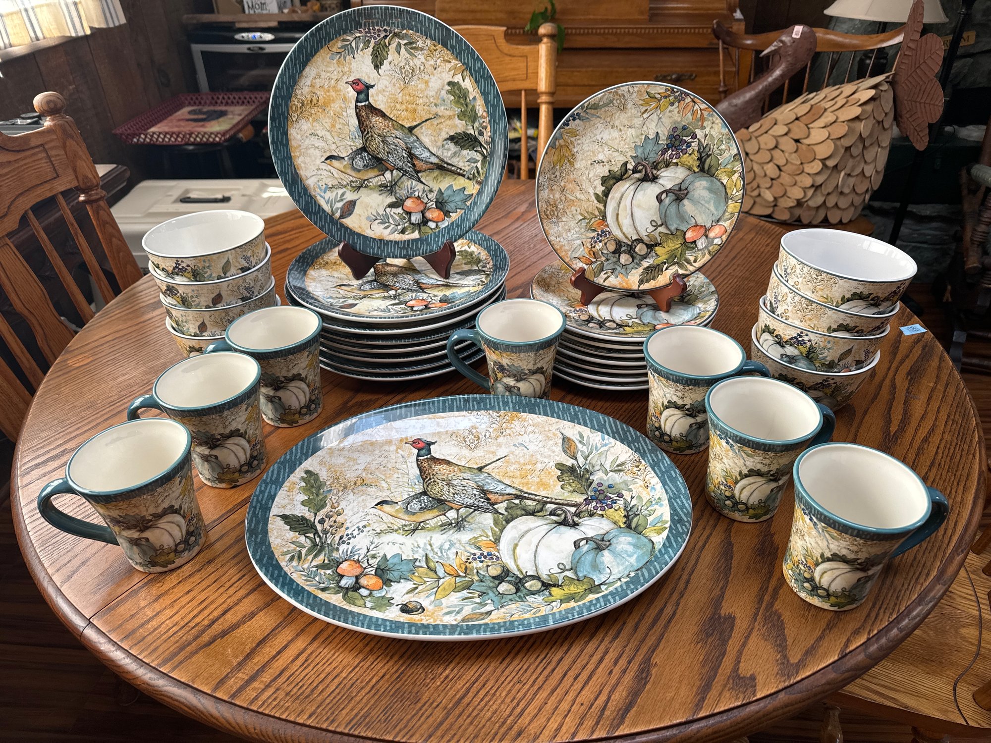 Certified International Susan Winget Pheasant Harvest Dinnerware Set ...