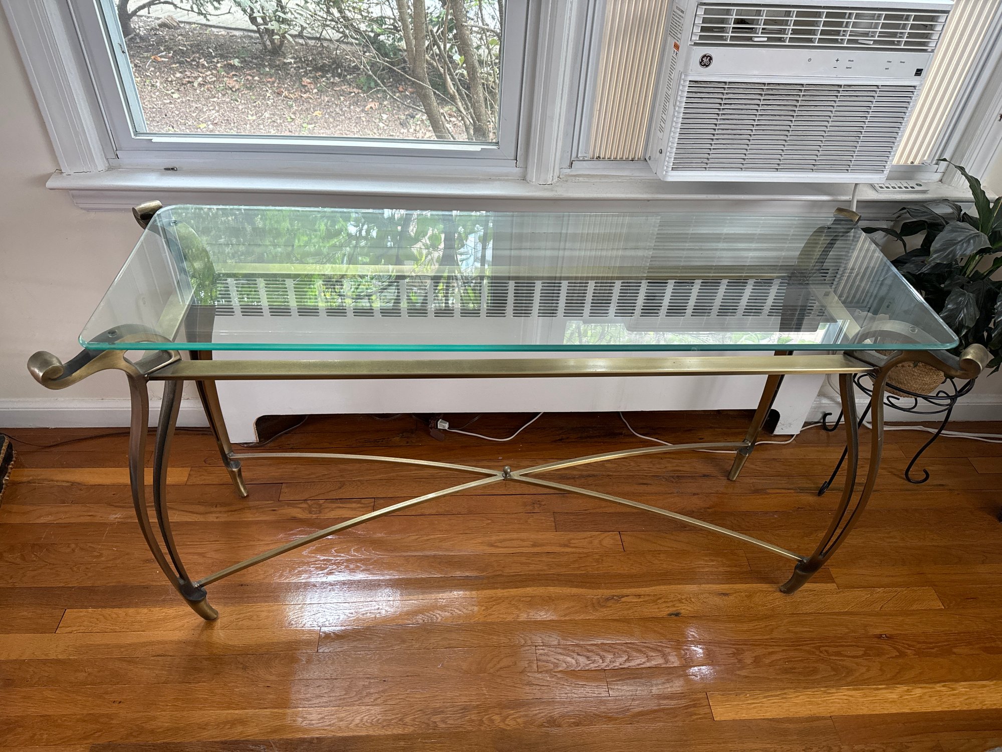 Designer LaBarge Elegant Cast Metal Sofa Table #11963 | Auctionninja.com
