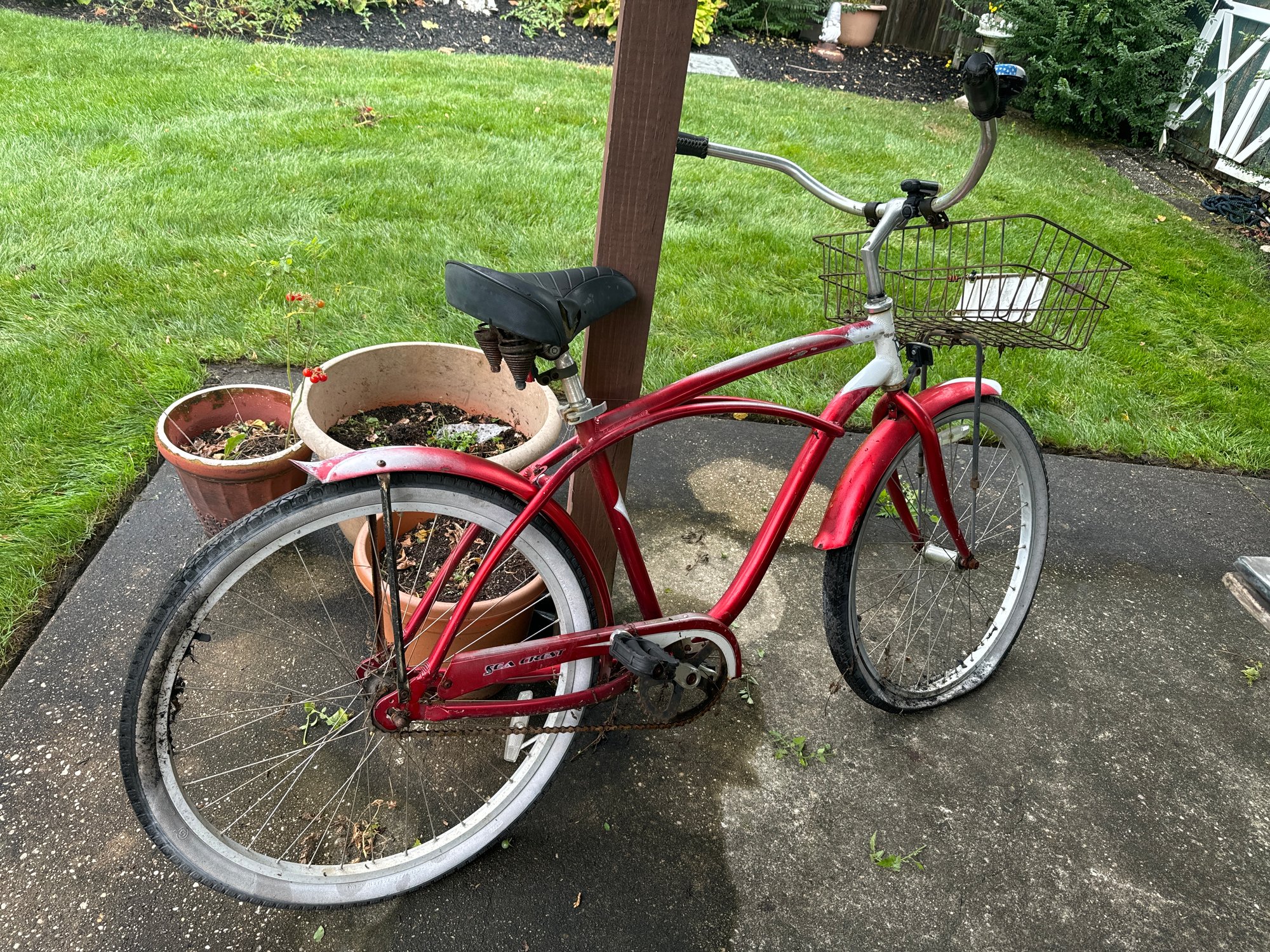 Vintage Sea Crest Bicycle With Basket Needs Restoration #12460 ...