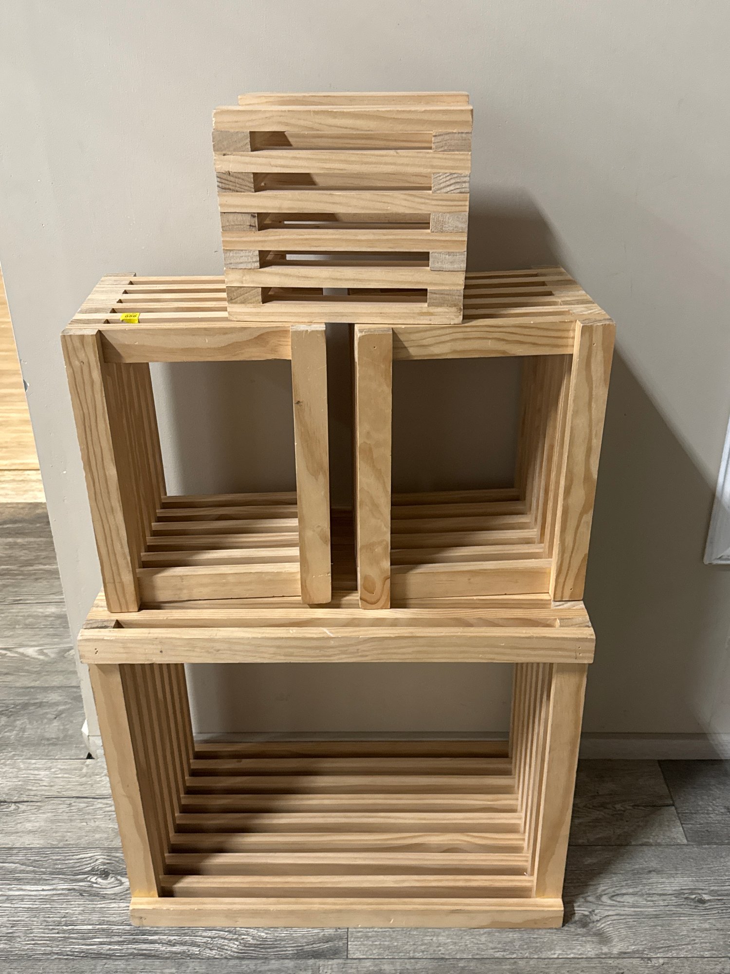 Set Of 5 Wooden Slat Storage Crates Photography Studio Props - Extra ...