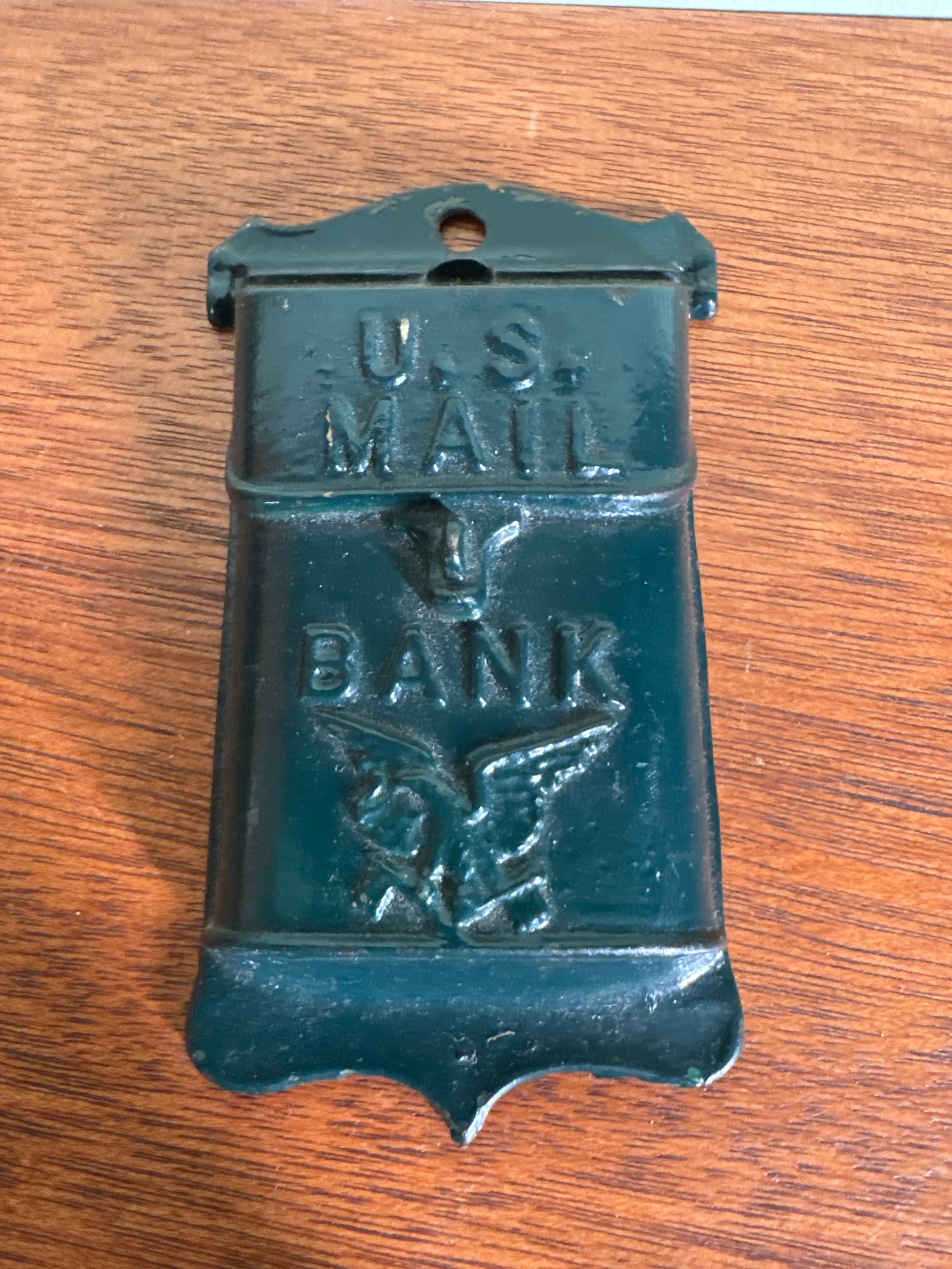 Antique Cast Iron U.S. Mail Wall Hanging Bank #13878 | Auctionninja.com