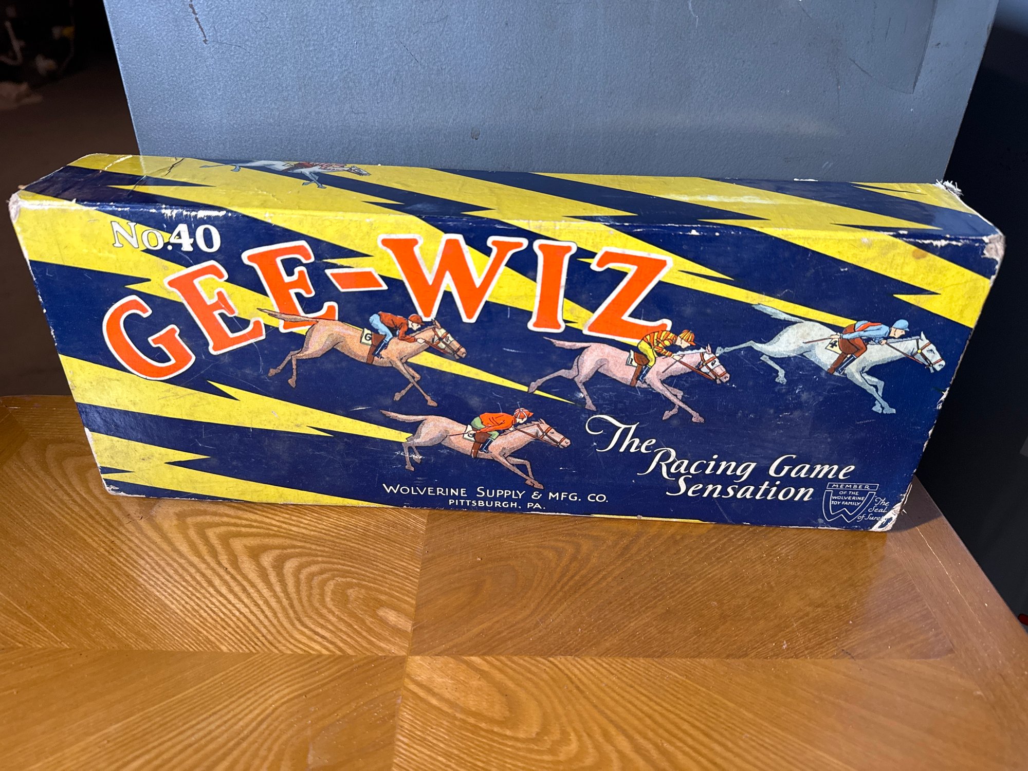 Vintage 1930's Wolverine Gee-Wiz No 40 Tin Toy Horse Racing Game In ...