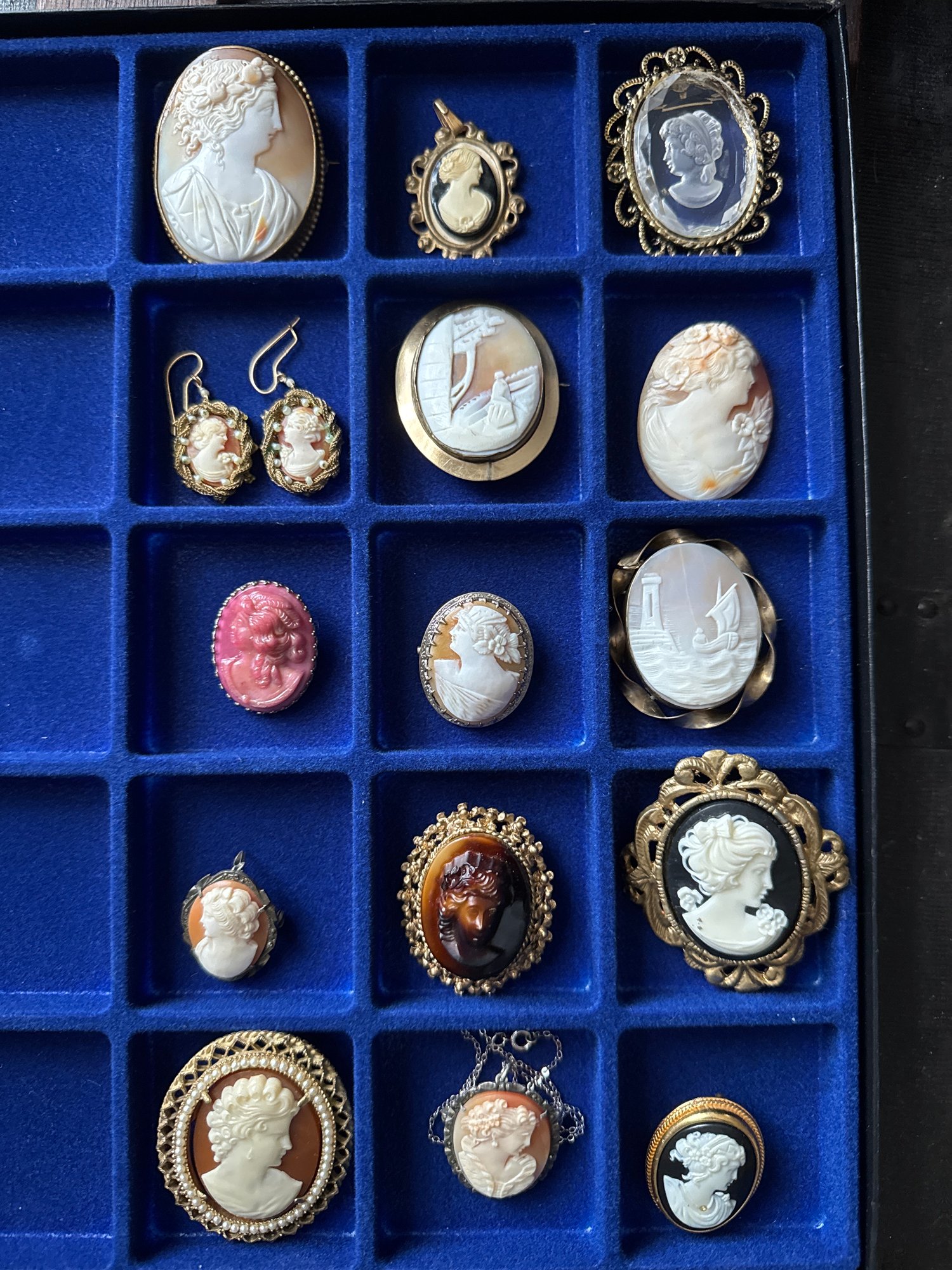 Stunning Vintage Cameo Collection - Authentic & Costume Mix - 15 Unique ...