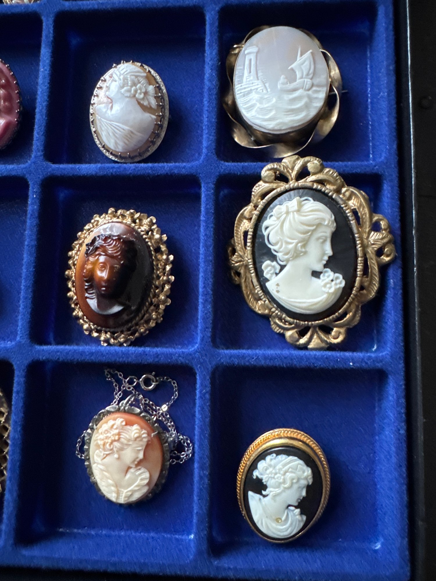 Stunning Vintage Cameo Collection - Authentic & Costume Mix - 15 Unique ...
