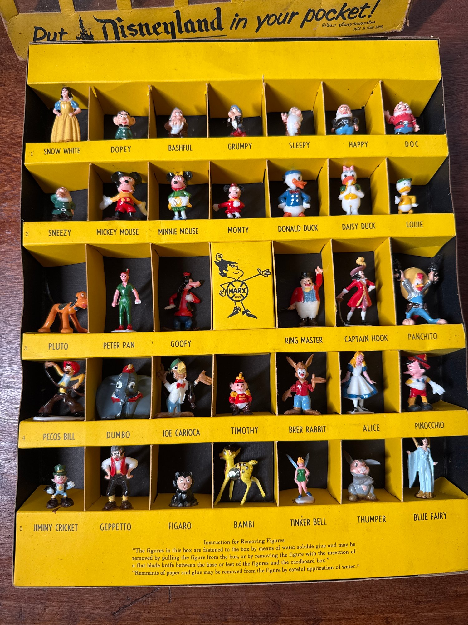 Disneykins Marx Figurines - 1960s Disney - Complete Set 34 - Original Gift Box #14889 ...