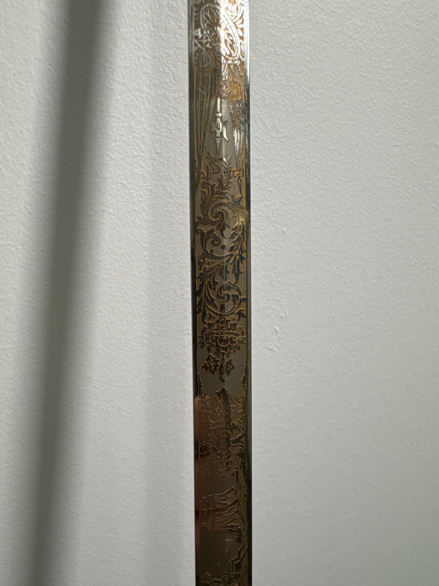 Vintage Knights Templar Masonic Ceremonial Sword Gold & Ivory Handle ...