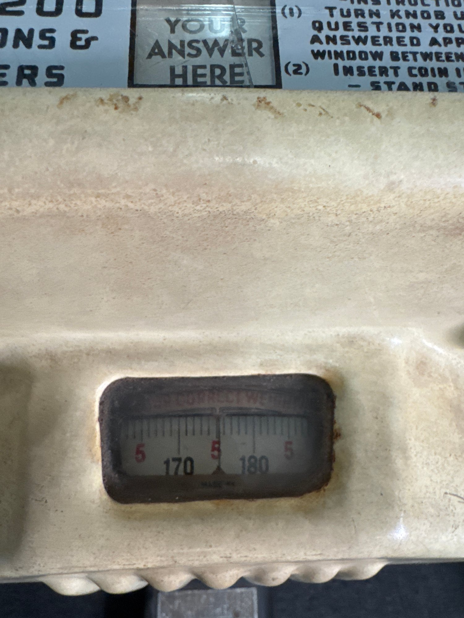 Vintage Peerless Scale Co. Coin-Operated Weight & Fortune Scale #15184 ...