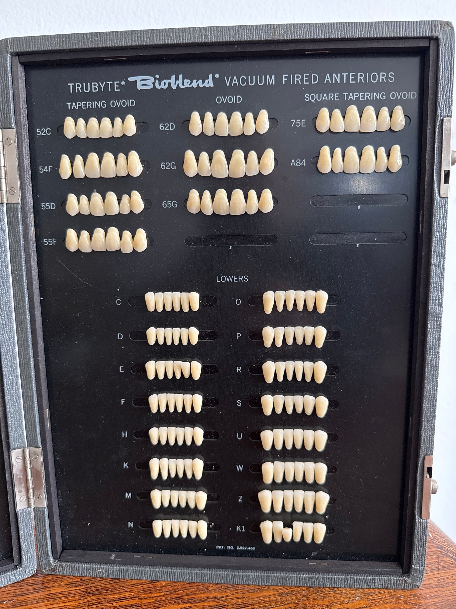 Vintage Trubyte Bioblend Anterior Mould Guide - Dental Porcelain Teeth ...
