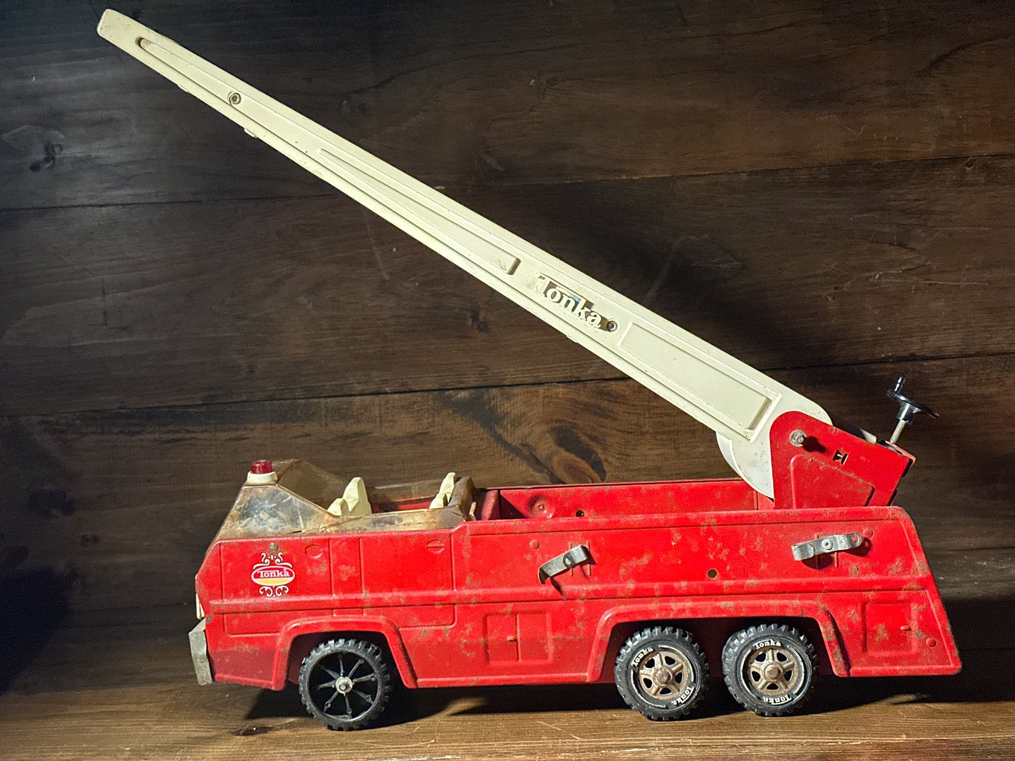 Vintage Tonka Extension Ladder Fire Truck Classic Red Steel Hero #16268 ...