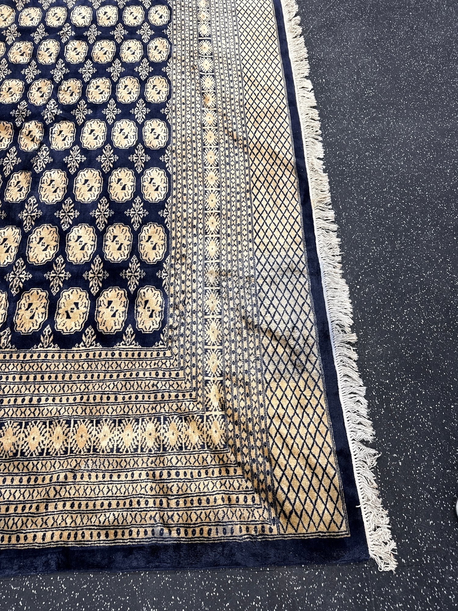 Bokhara Hand-Knotted Wool Rug Black Tribal Oriental Carpet #16725 ...