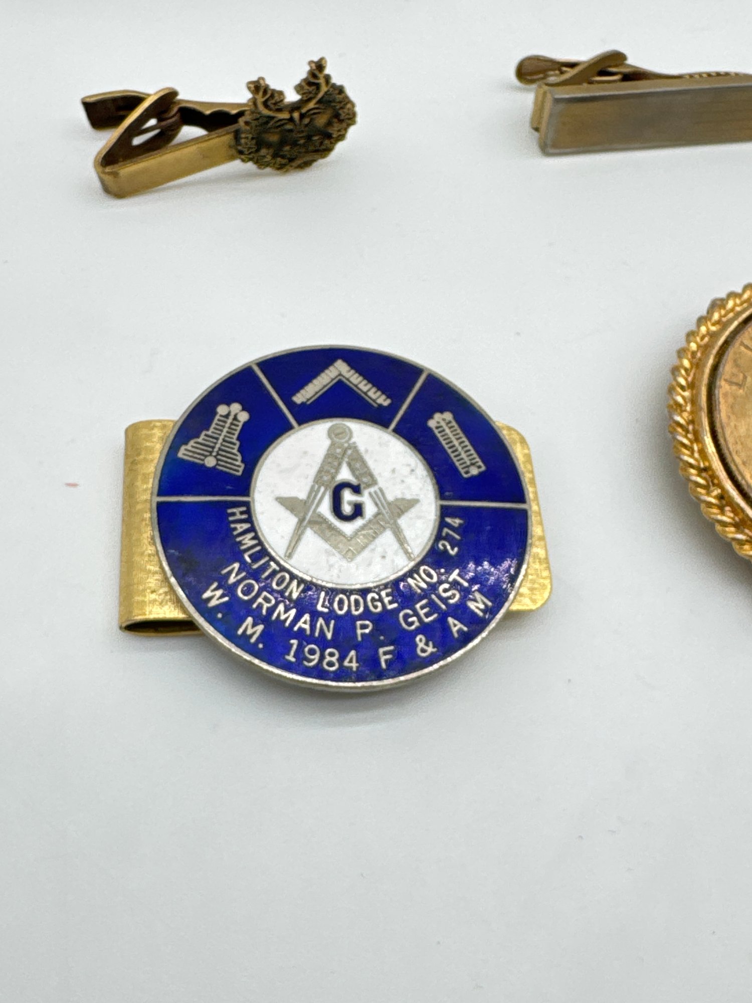 Vintage Tie Clips & Money Clips Aviation, Masonic, NASA, And Novelty ...