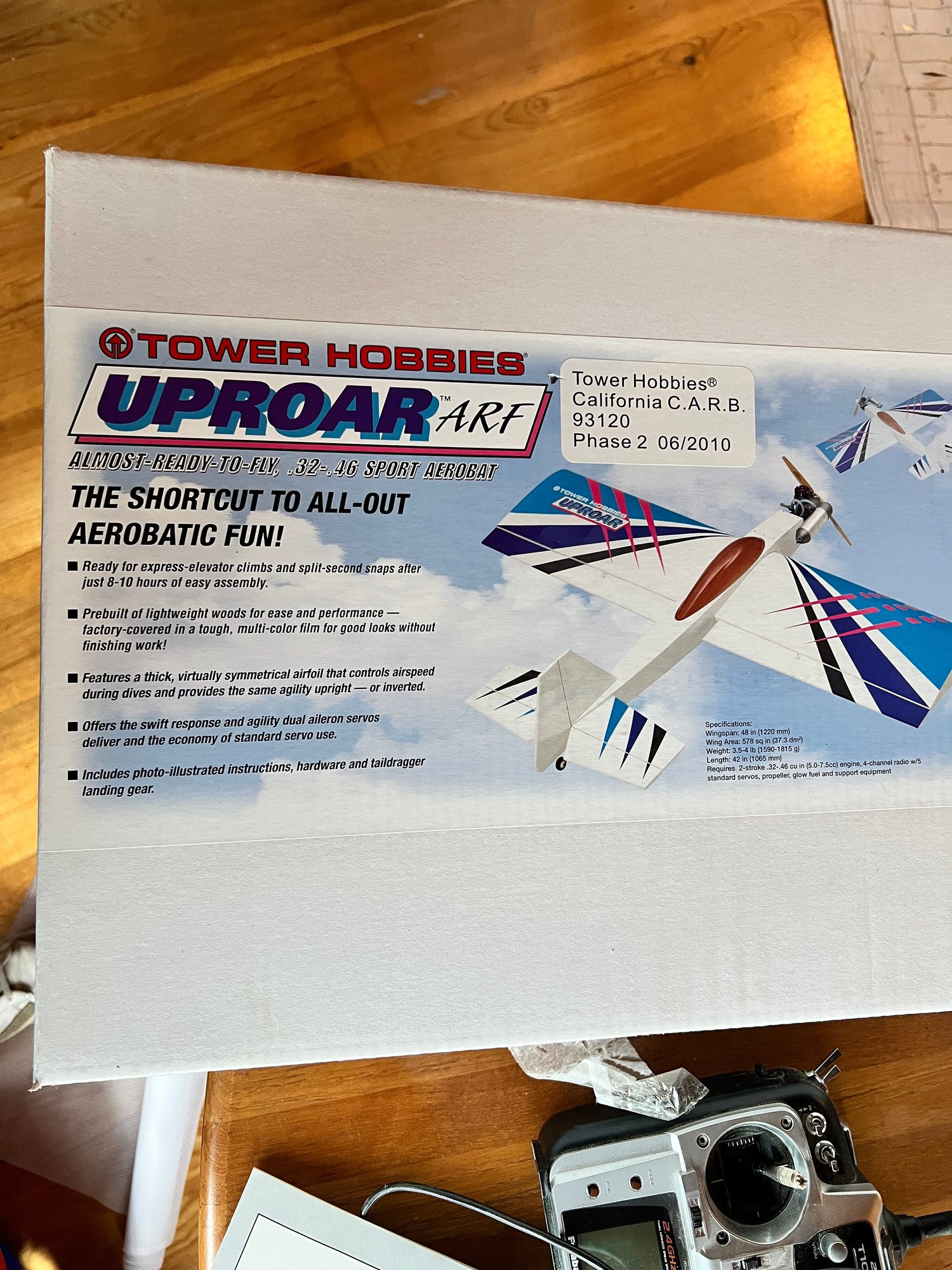 Tower Hobbies UPROAR ARF Model Plane Kit - Opened #1033 | Auctionninja.com