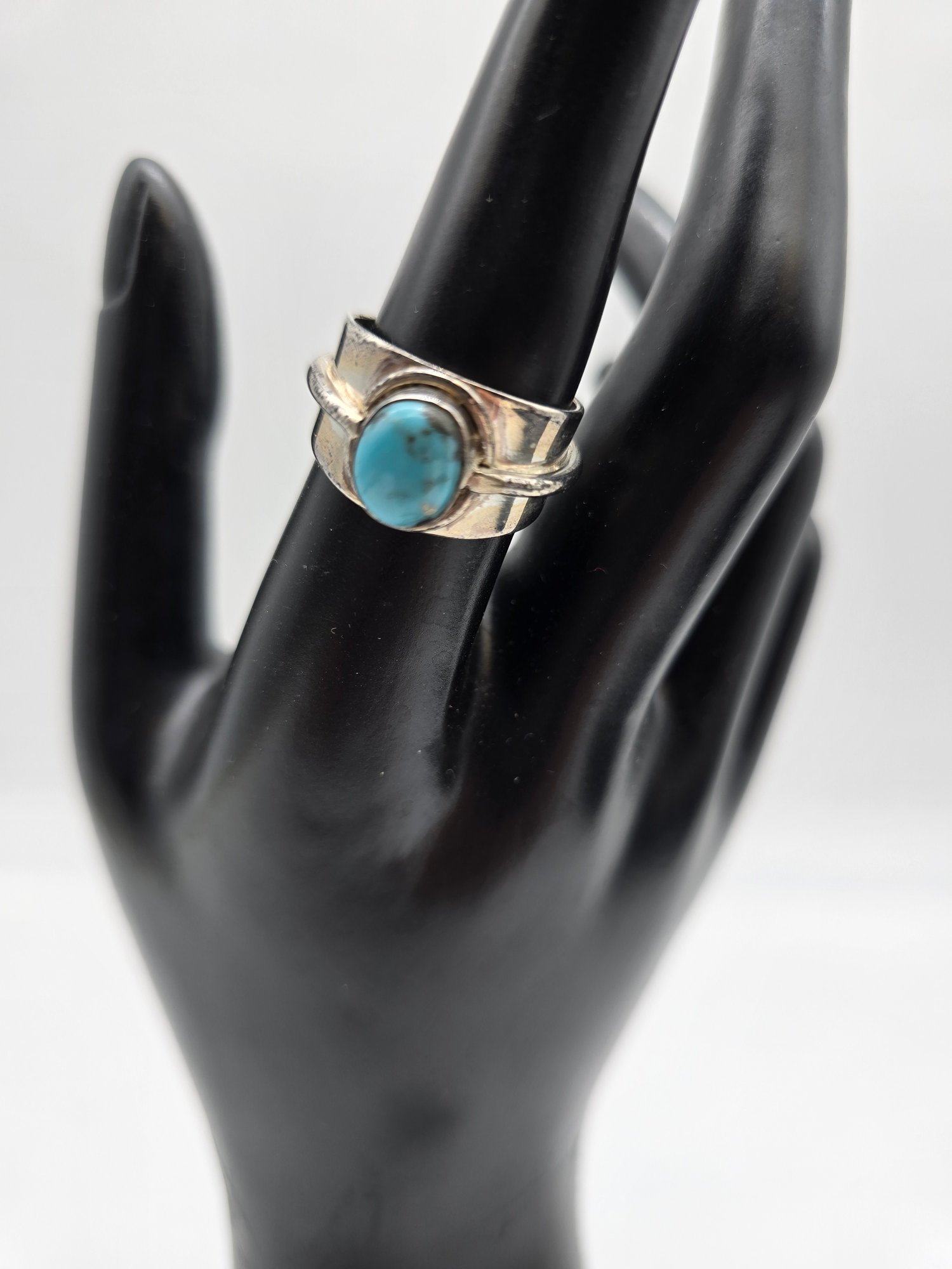 Item 16 J. Marco 925 Turquoise Ring 6.7grams #6821 | Auctionninja.com