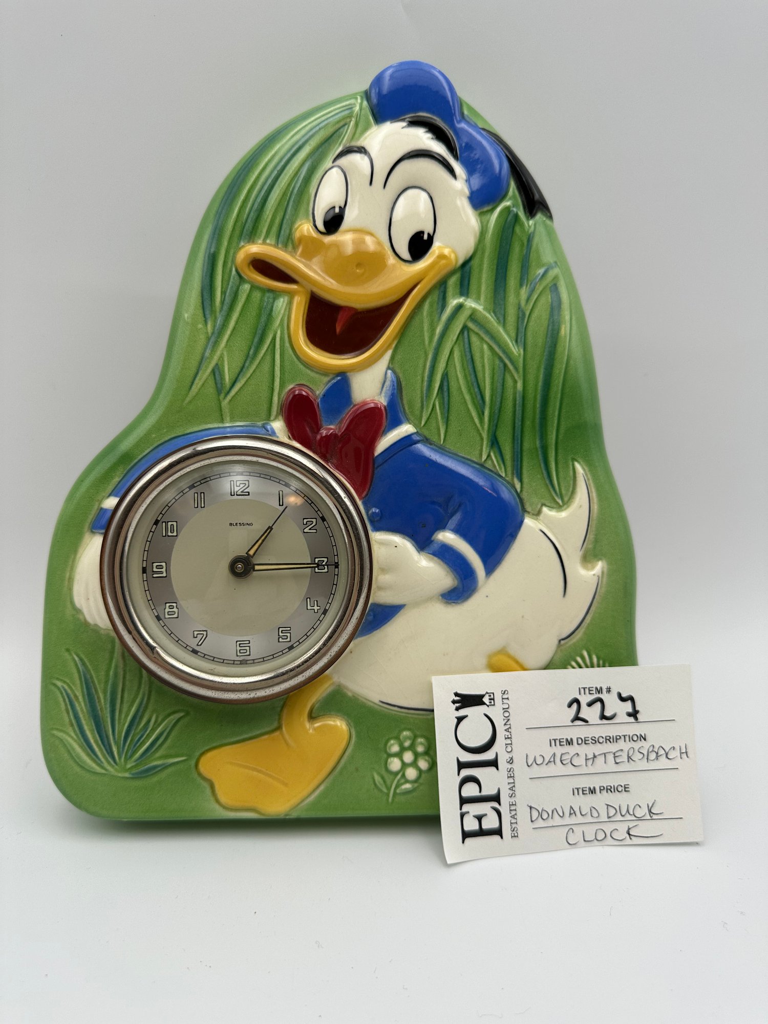 ITEM 227 Waestersbach - Walt Disney Production Donald Duck Clock #7030 ...