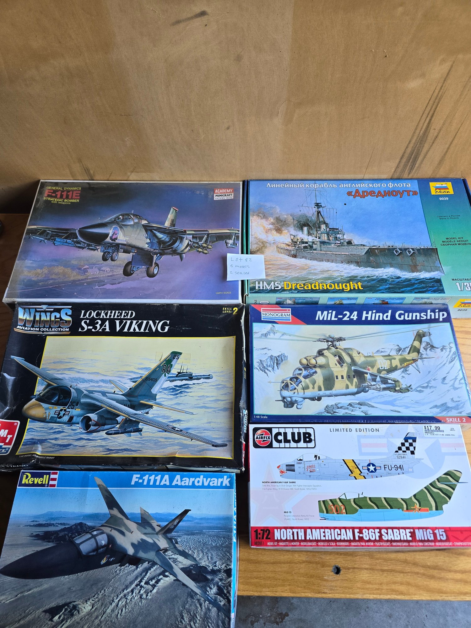 Collection Of Six Model Kits: Aircraft And Naval Models - Academy F ...