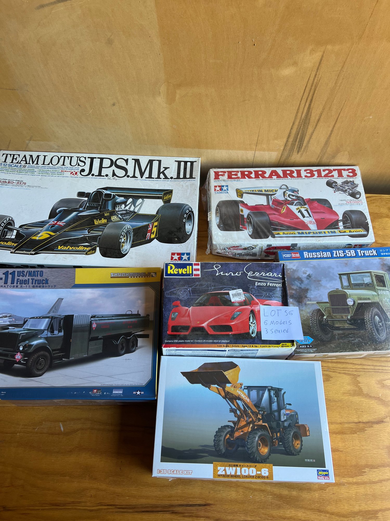 Lot 56 SET OF 6 ASSORTED TAMIYA AND REVELL MODEL GROUND VEHICLE #7105 ...