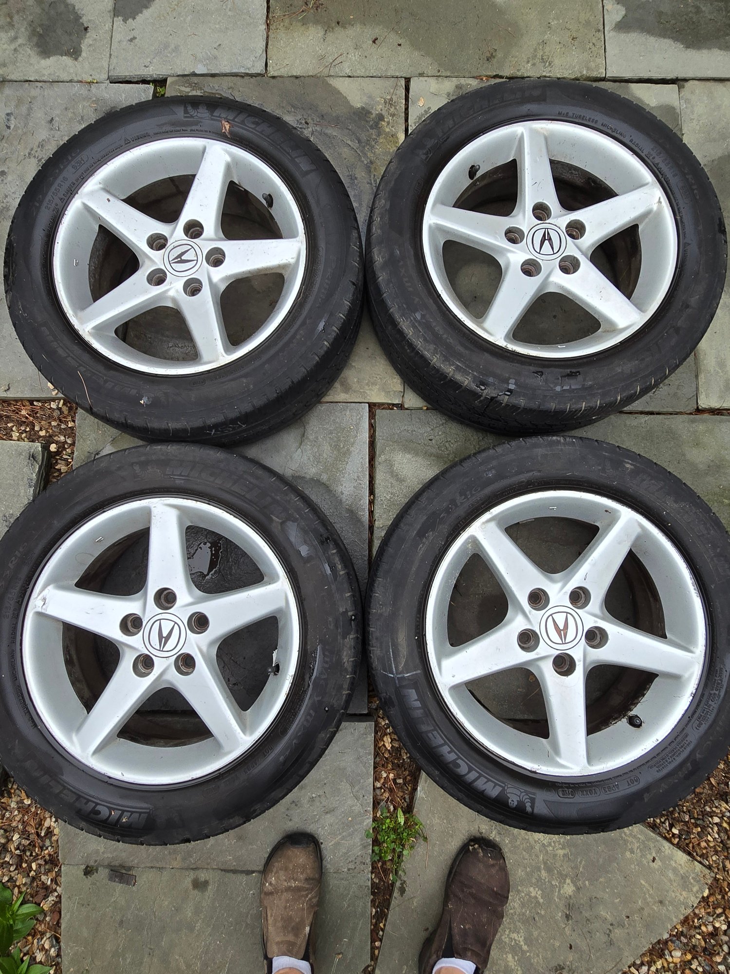 ACURA RSX RIMS . 215/55 R16 MICHELIN TIRES MOUNTE. #1686 | Auctionninja.com