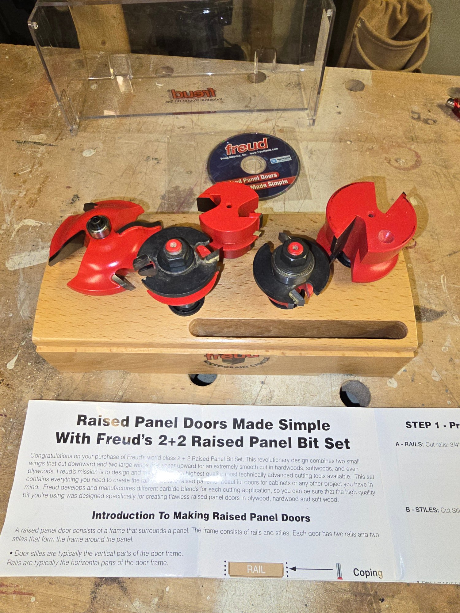 5 Piece Cabinet Bit Set Of Freud Industrial Router Bits 94-100 #2188 ...