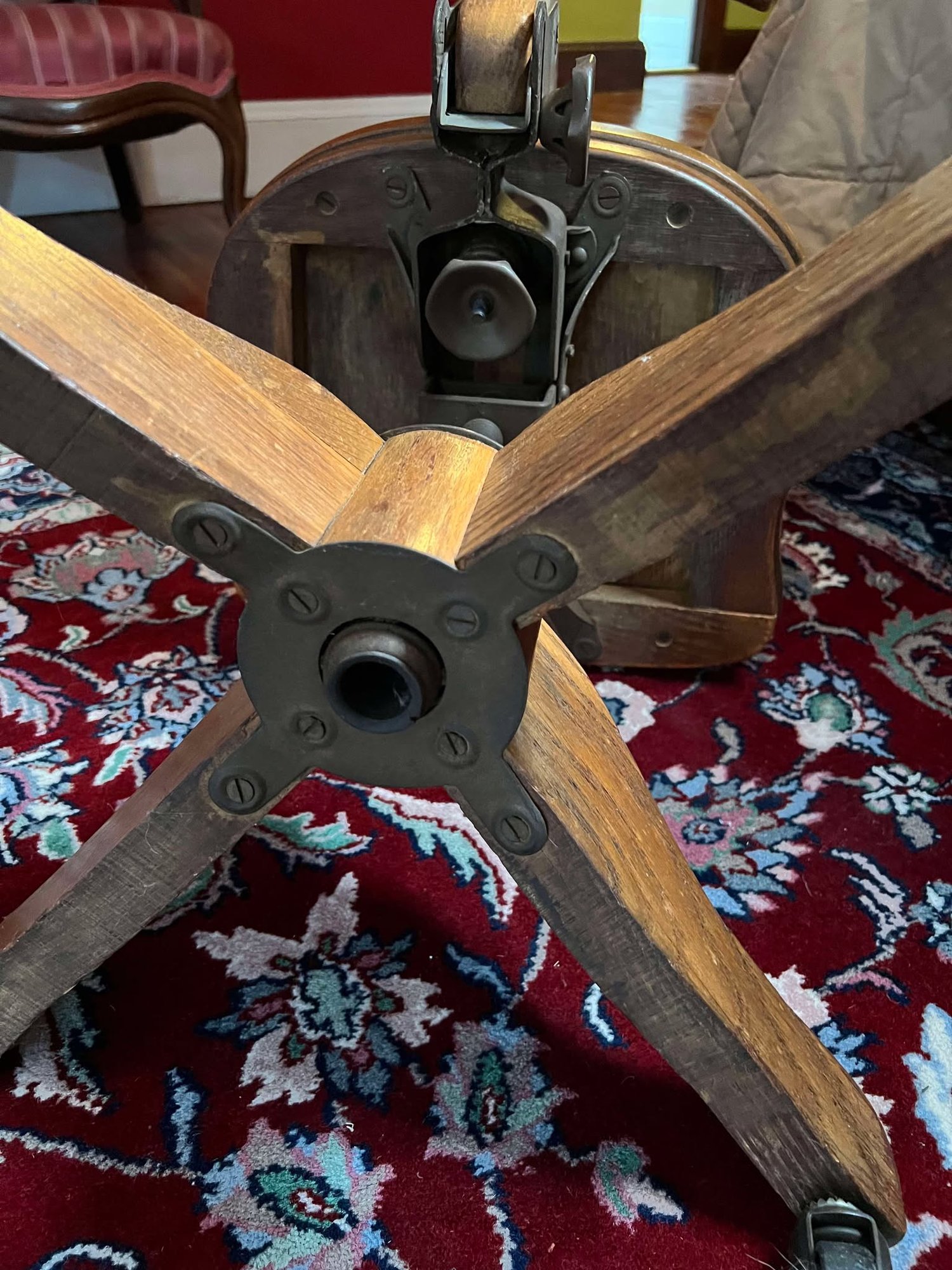 Antique Mahogany Spinet Desk With Chair #1805 | Auctionninja.com