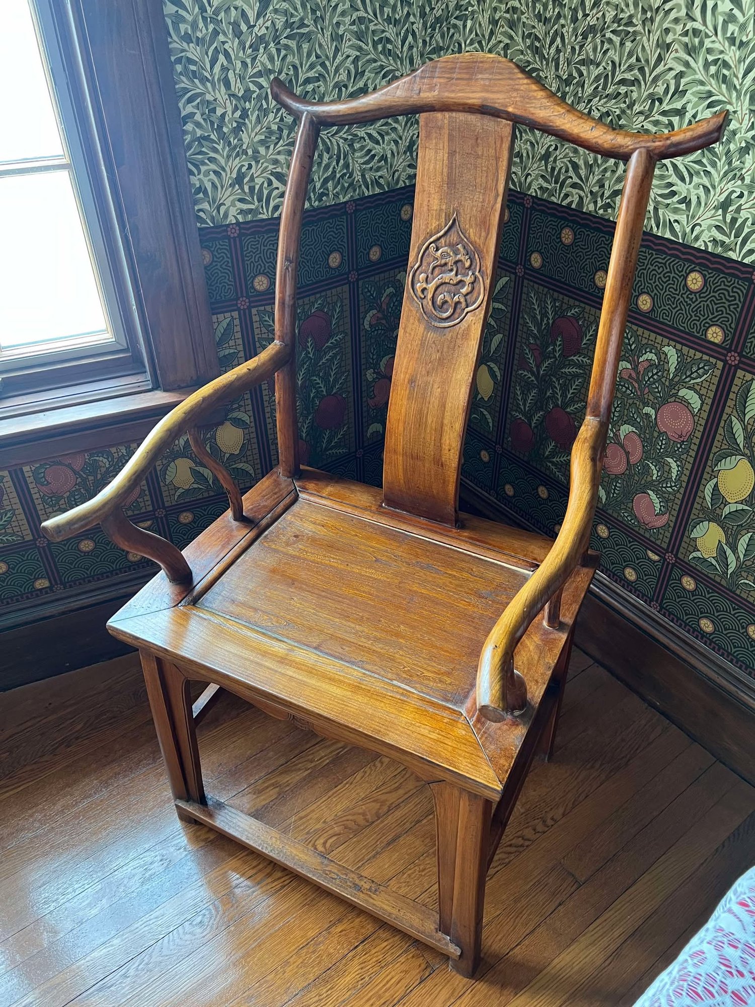 Antique Chinese Yoke-back Chair, Lot 1 #1812 | Auctionninja.com