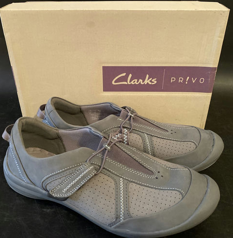 Clarks Privo Asney Slipon Grey Nubuck, Gris - Womens Size 9 #68586 ...