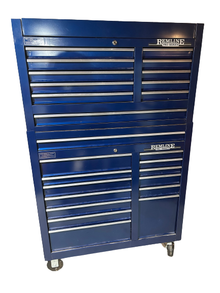 2-Part Tool Storage Rolling Cabinet- 41.5x18x67 Tall - Remline Pro ...