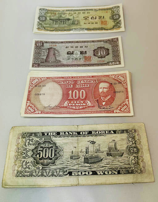 Asian Banknote Collection Includes Banknotes From Korea, China, And ...