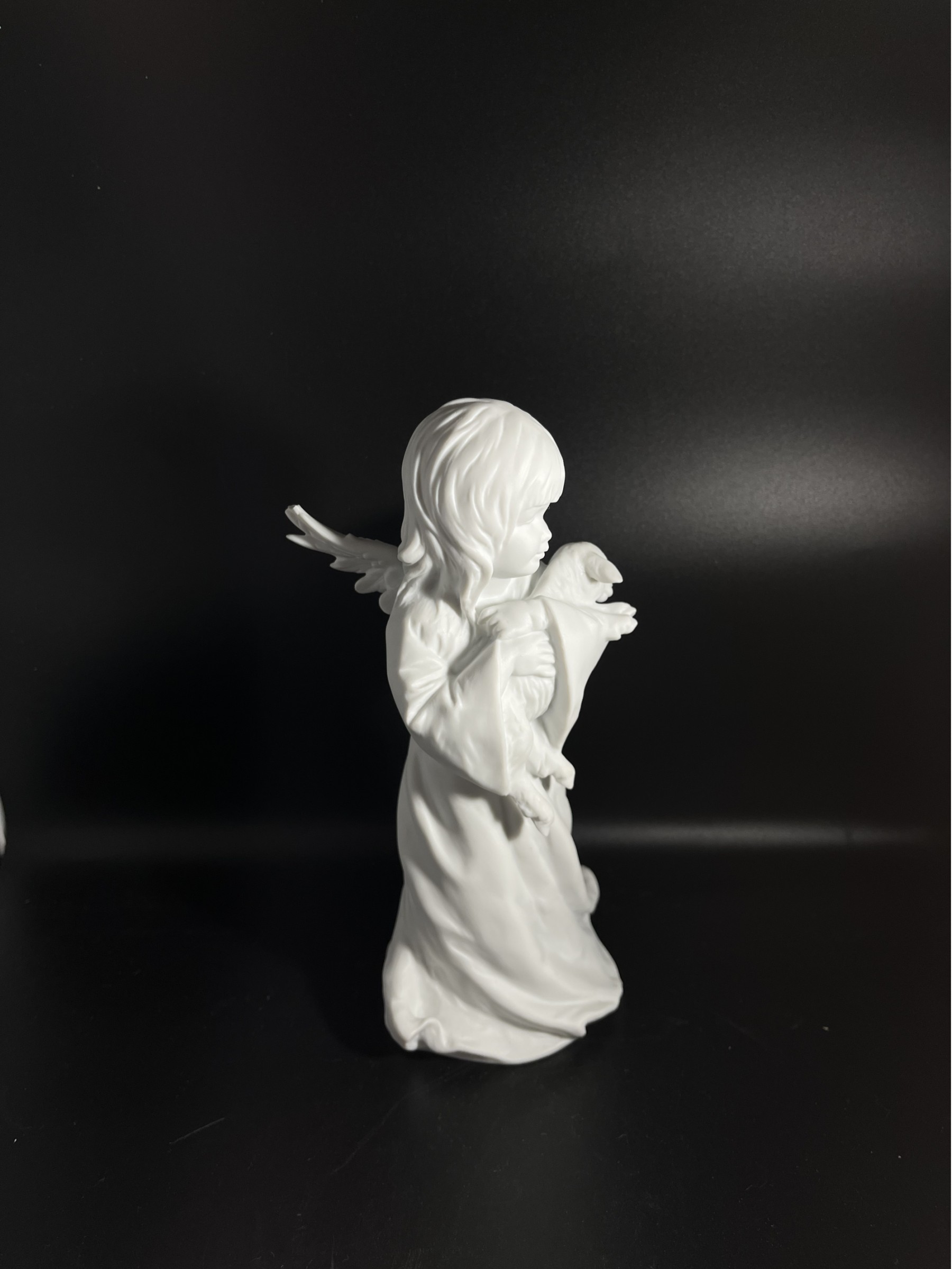 AK KAISER Angel And Lamb Figurine, Numbered #32514 | Auctionninja.com