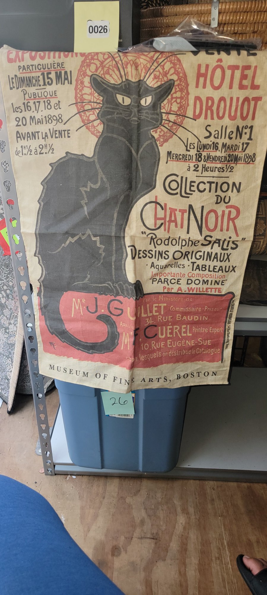 026 - Vintage Chat Noir, Vente Htel Drouot Steinlen CLOTH POSTER #20829 ...