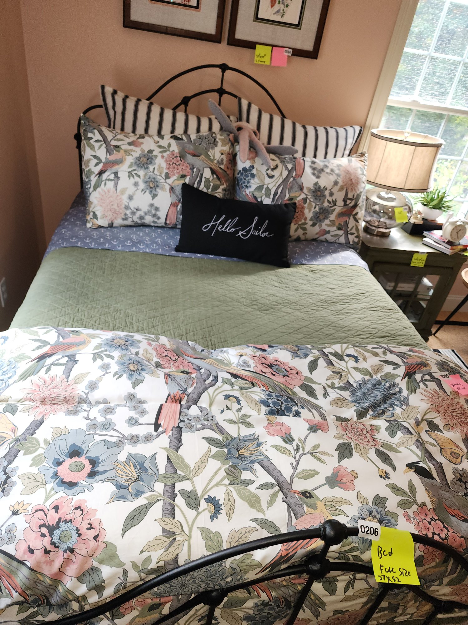 206 - BED: Broyhill (wrought Iron Repainted Black) #22847 ...
