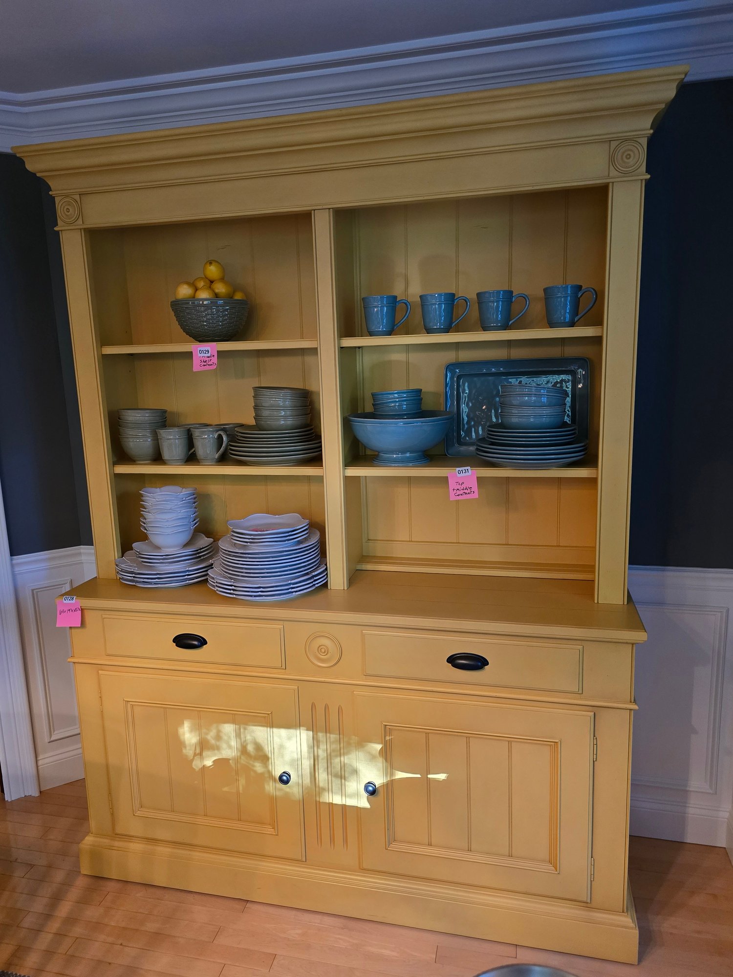 128 - BUFFET & HUTCH: Ethan Allen (custom Finish) #22817 | Auctionninja.com
