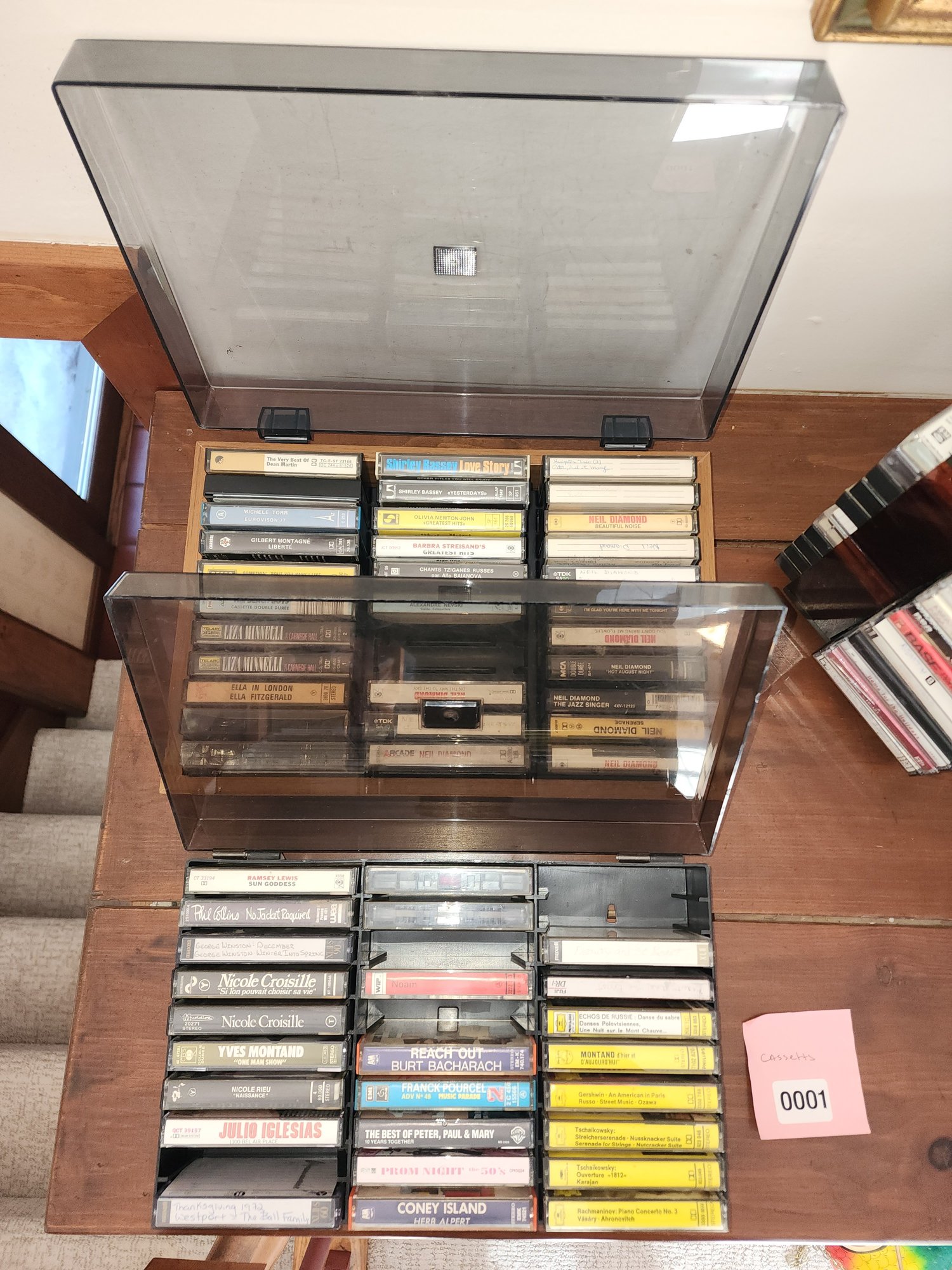 001 - Cassette Tape Collection With Storage Cases #30874 | Auctionninja.com