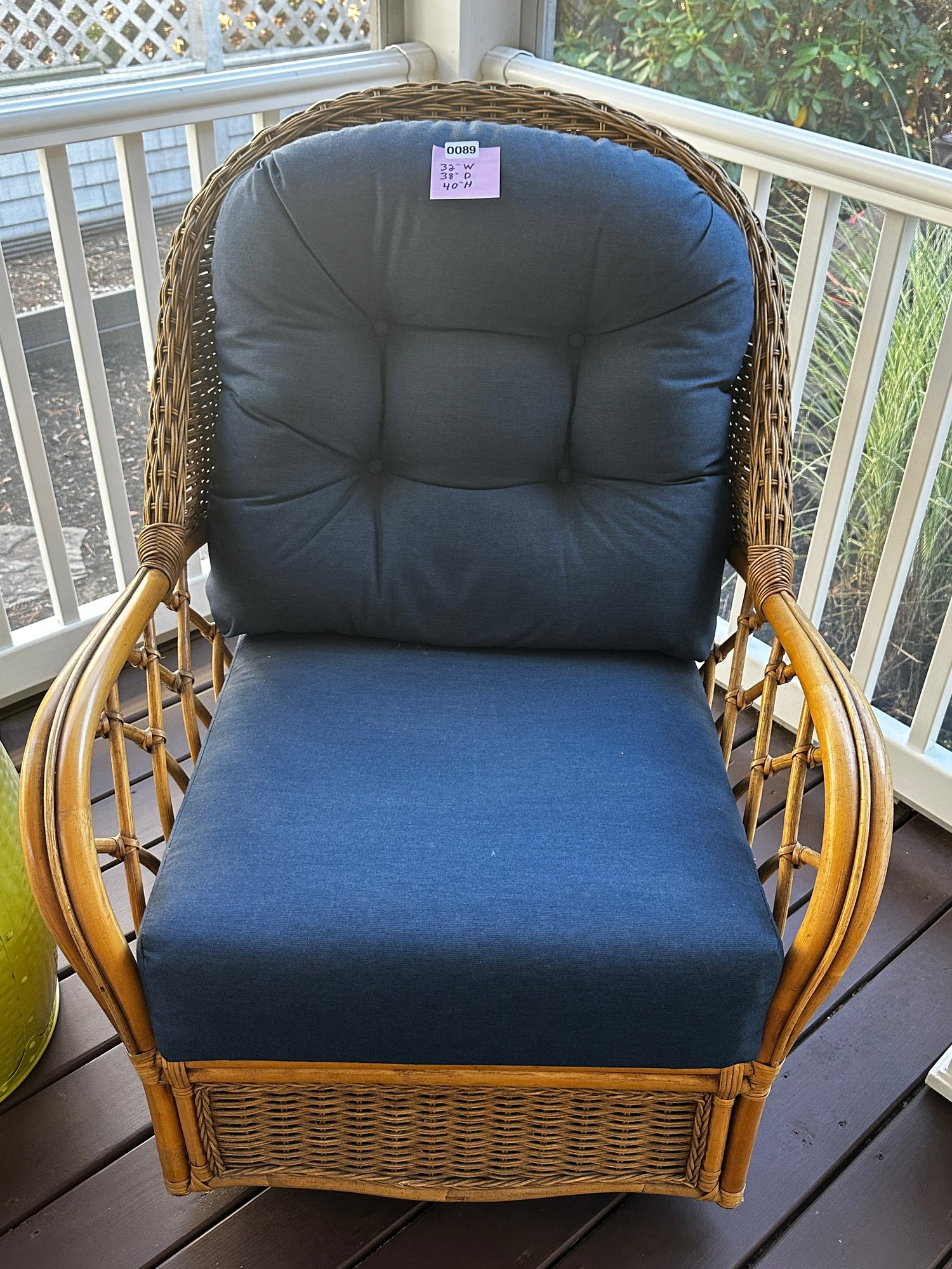 089 - SWIVEL ROCKER FROM BRAXTON CULLER - CUSTOM SUNBRELLA FABRIC ...