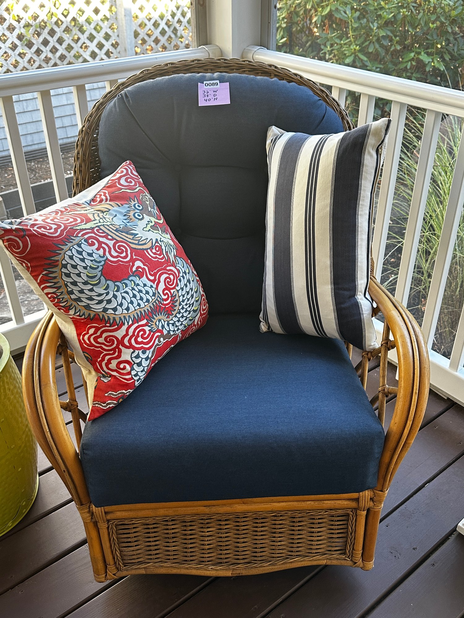 089 - SWIVEL ROCKER FROM BRAXTON CULLER - CUSTOM SUNBRELLA FABRIC ...