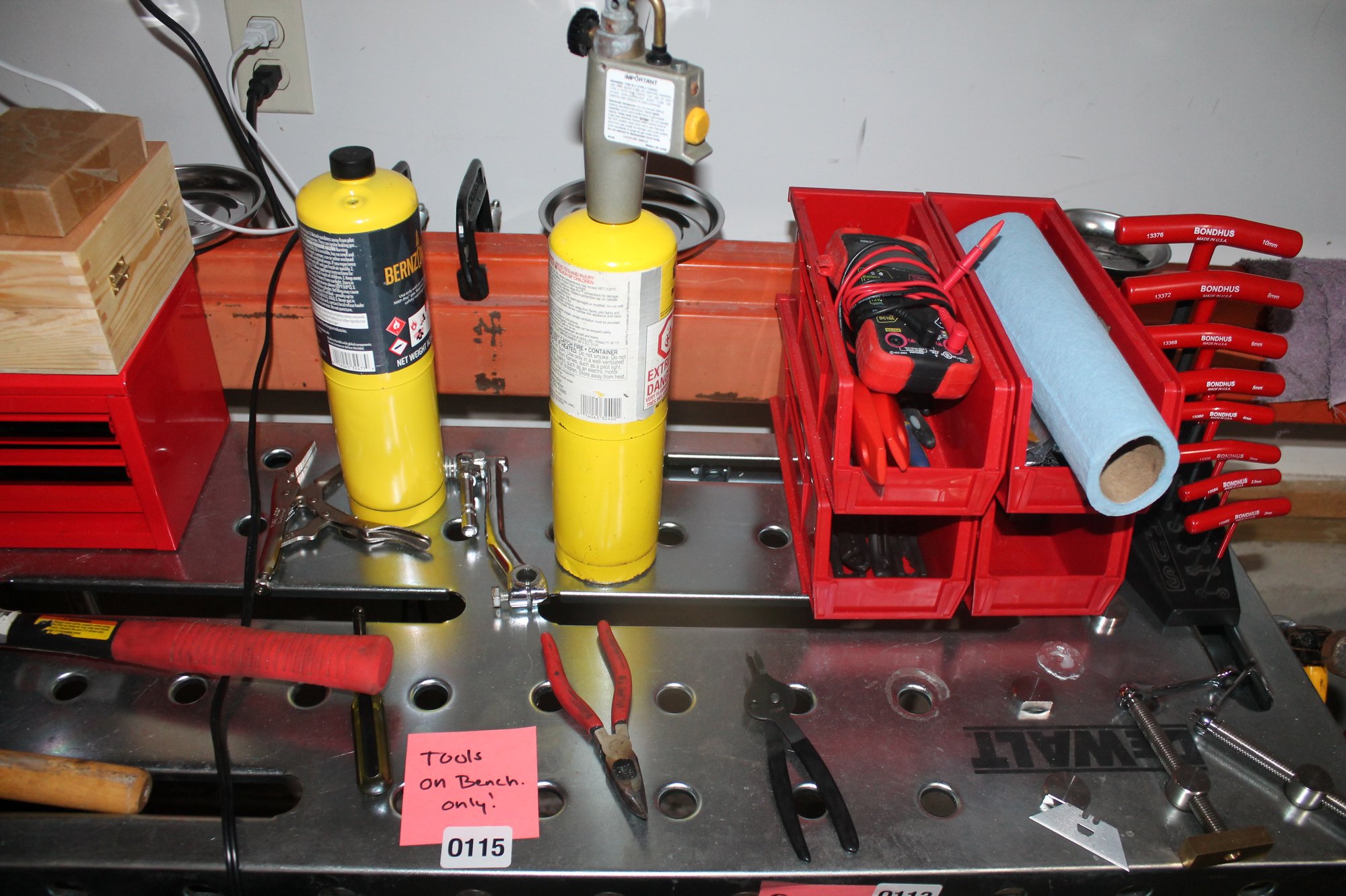 115 ~ Tool Lot ~ Contents On Bench ( Bench Not Included) #25326 ...