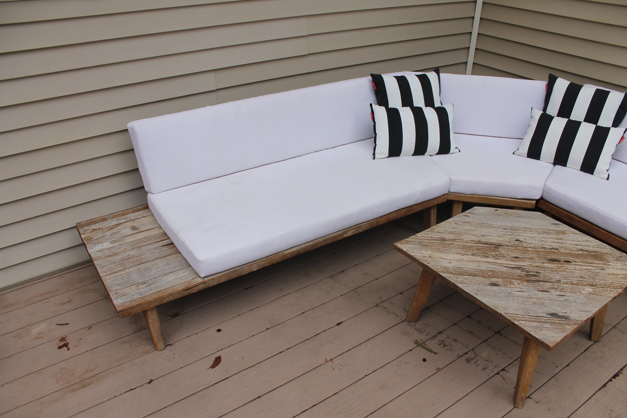 292 ~ Teak Outside Section With Cushions And Table #25482 ...
