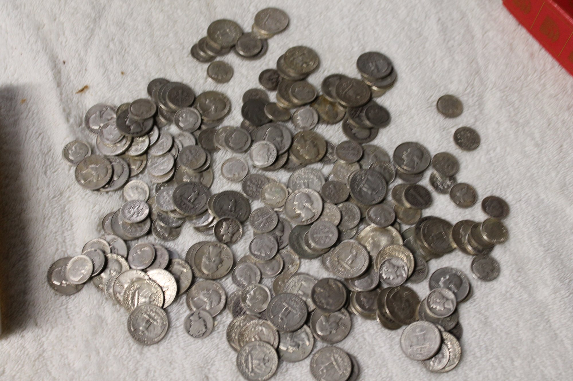 55 ~ LARGE COLLECTION OF SILVER COINS AND MISC #20074 | Auctionninja.com