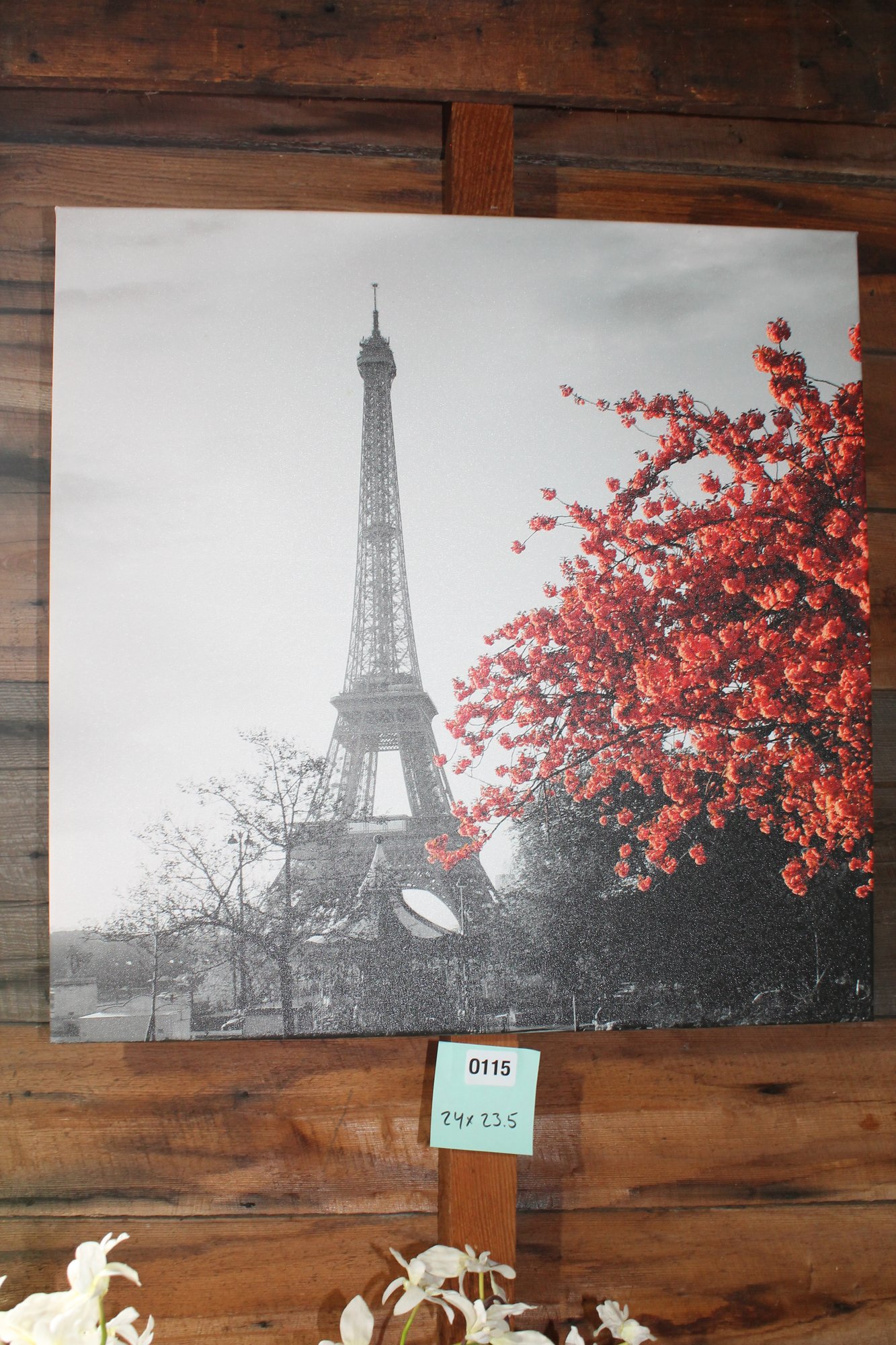 115 ~ PARIS EIFLE TOWER PRINT ON CANVAS #21142 | Auctionninja.com